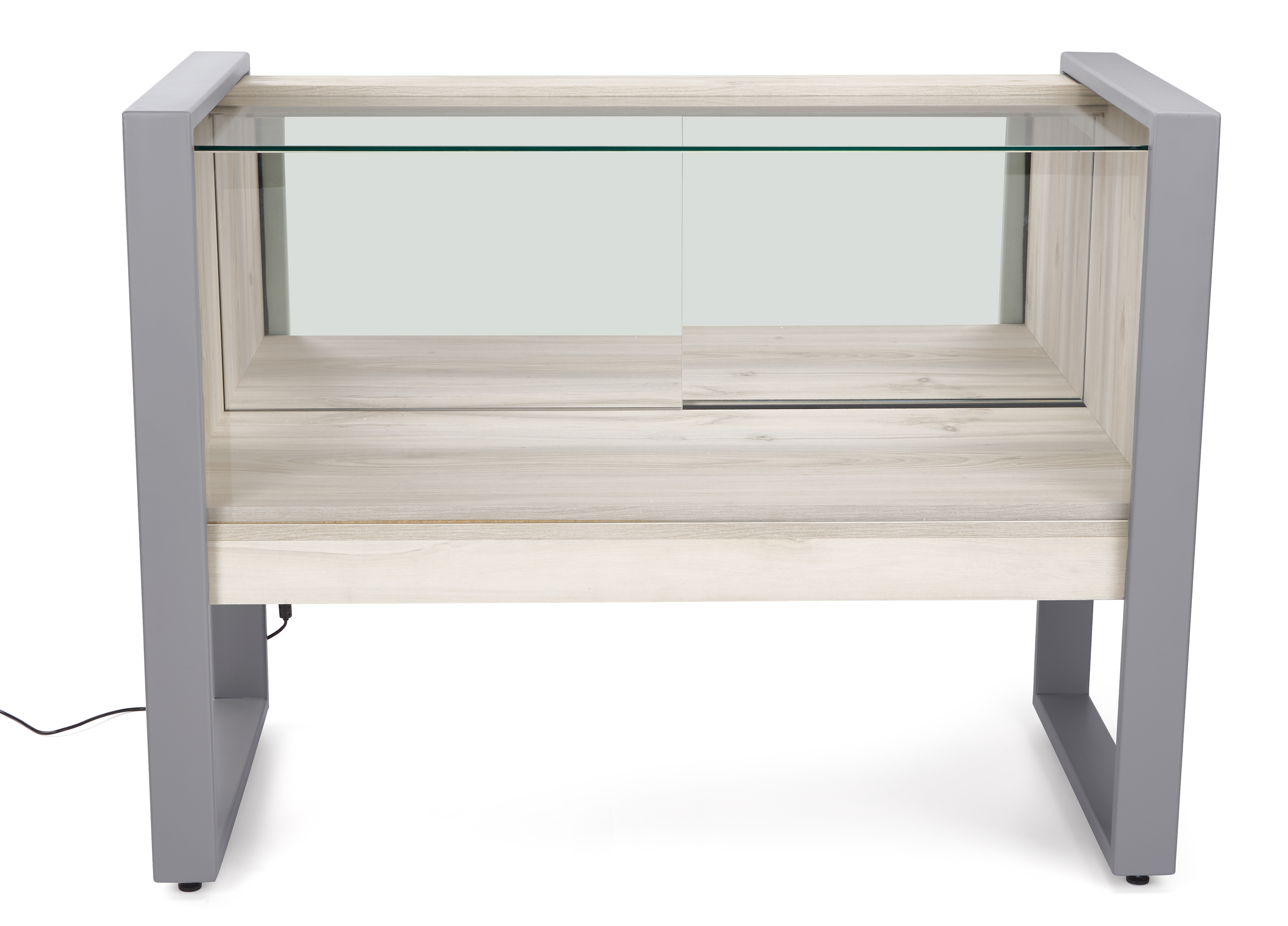 Glass Display Counter | Illuminated With Locking Mirrored Doors ...