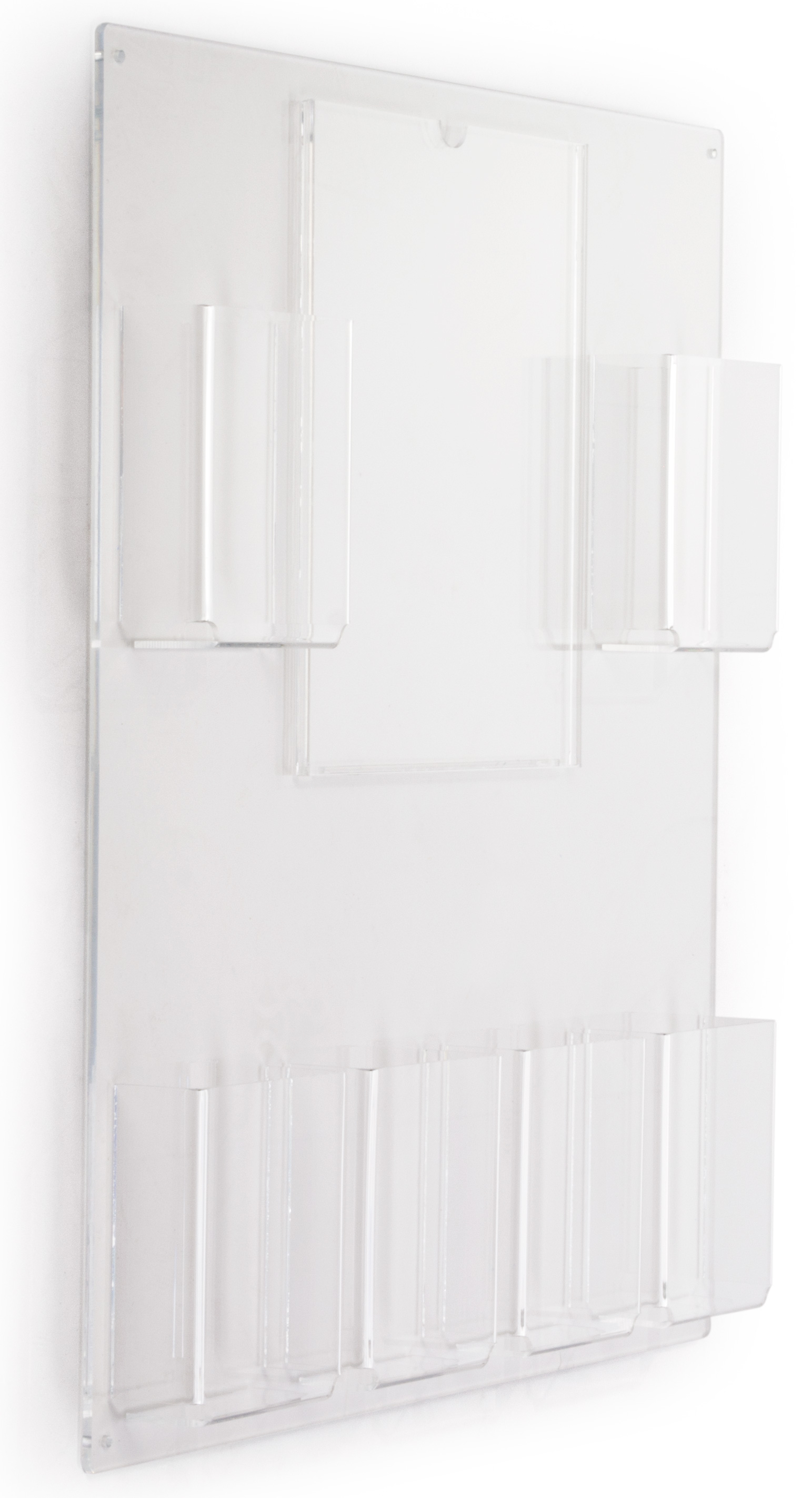 Wall Mounted Sign Holders w/ Brochure Storage | Displays2Go