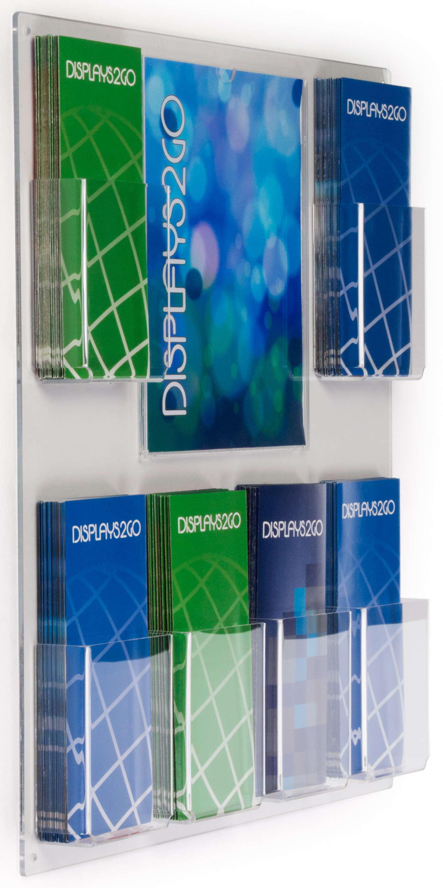 Wall Mounted Sign Holders w/ Brochure Storage | Displays2Go