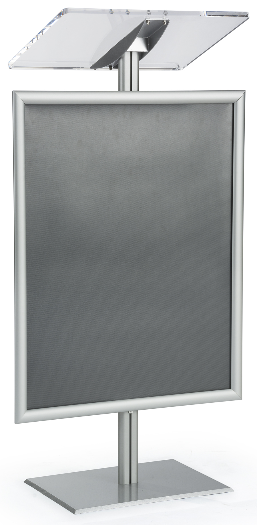 Silver Economy Lectern with Poster Frame | 22" x 28" Snap Edges ...