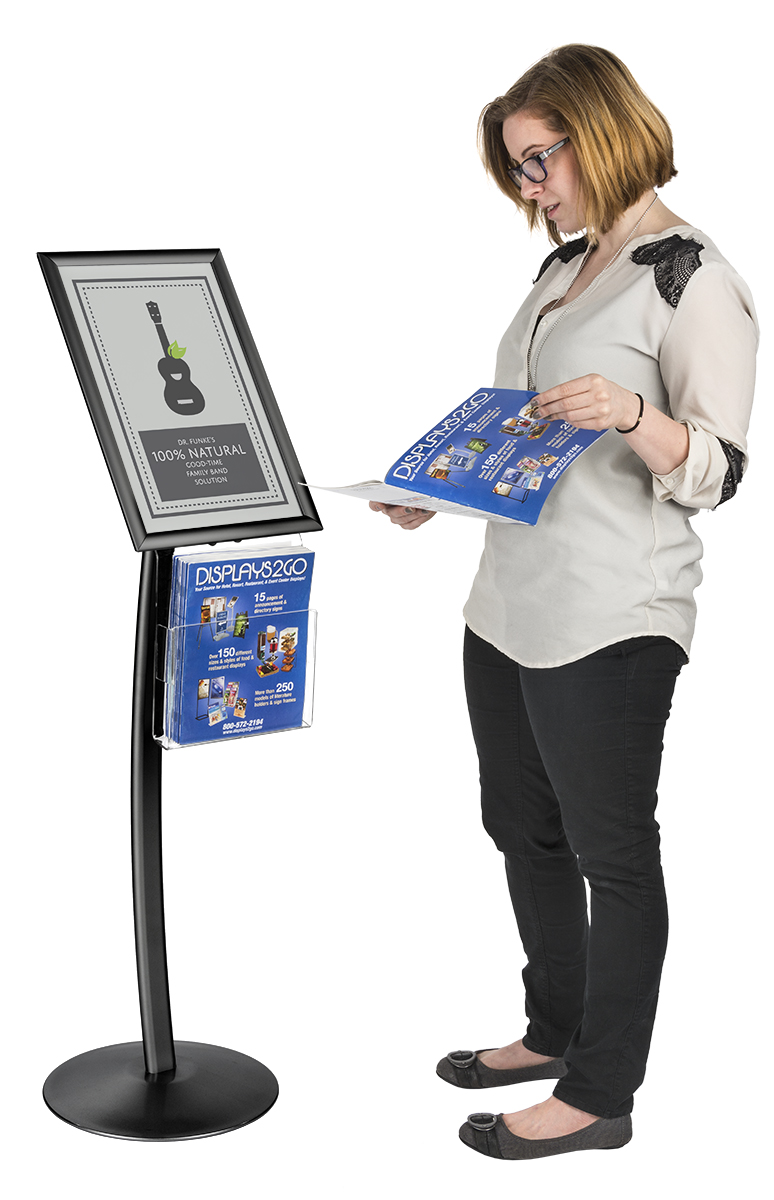 11” x 17” Sign Stand with Literature Pocket | Snap Frame | Displays2Go