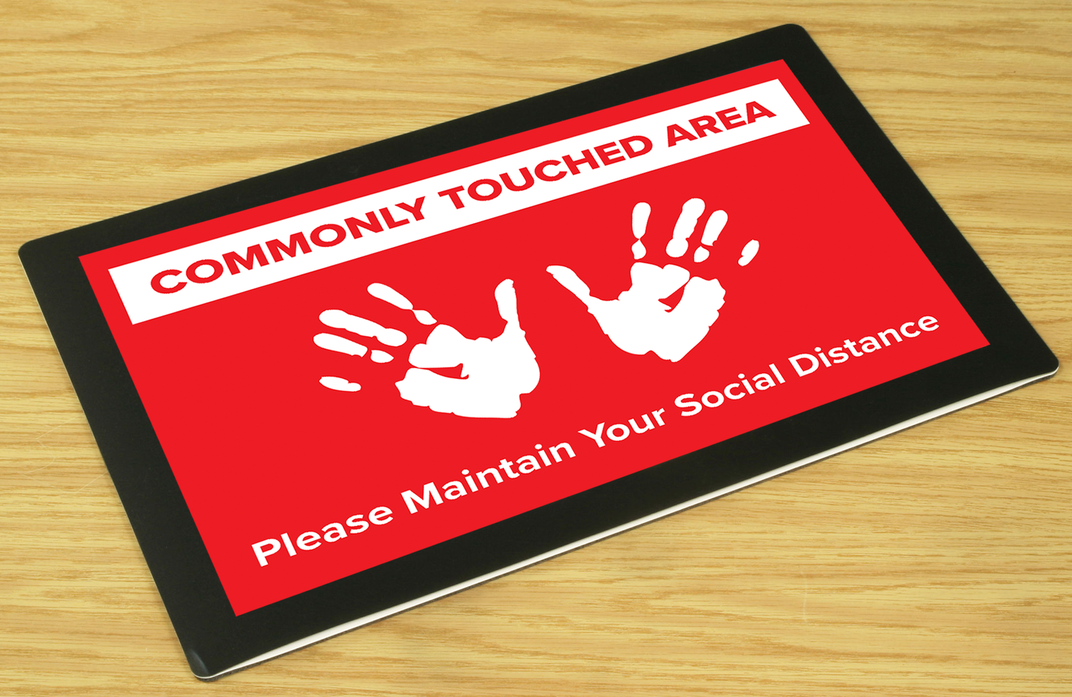 Social Distancing Countertop Mat | 17" x 11" Sign Insert | Displays2Go