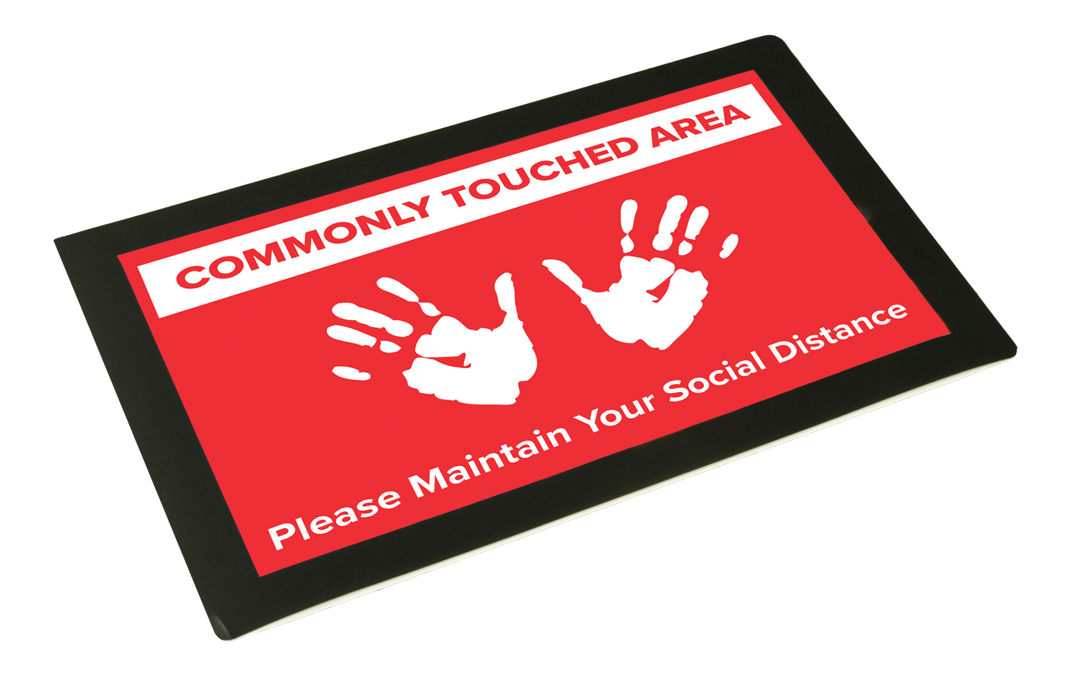 Social Distancing Countertop Mat | 17" x 11" Sign Insert | Displays2Go