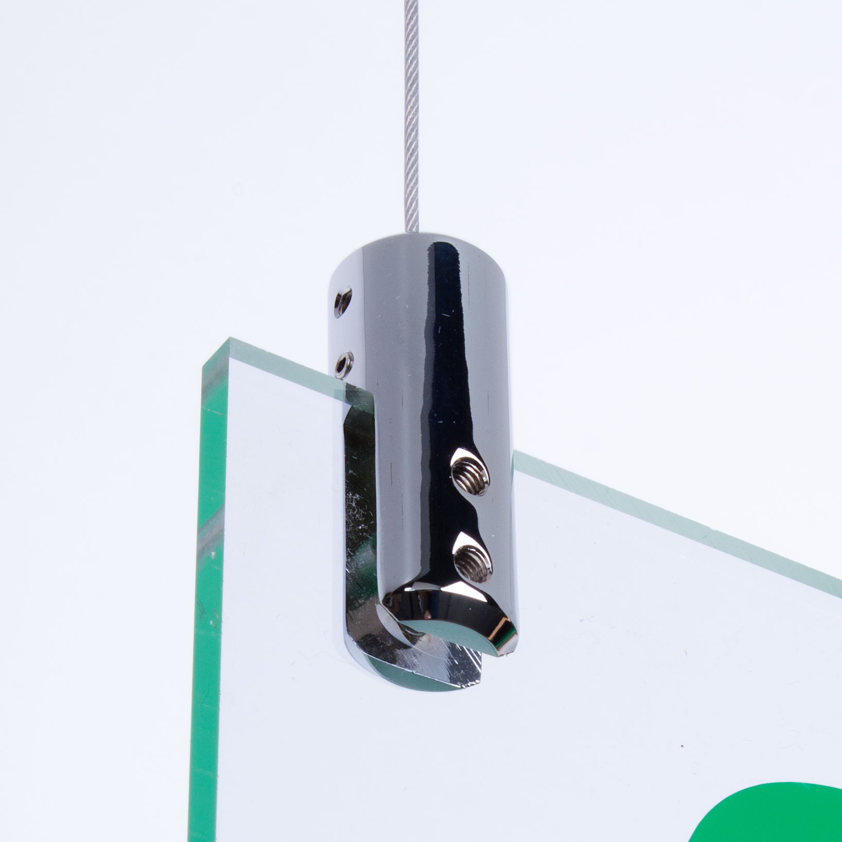 Cable Hanging Kit | 2 Ceiling Mounts, 2 Clamps & 2 Silver Cables ...
