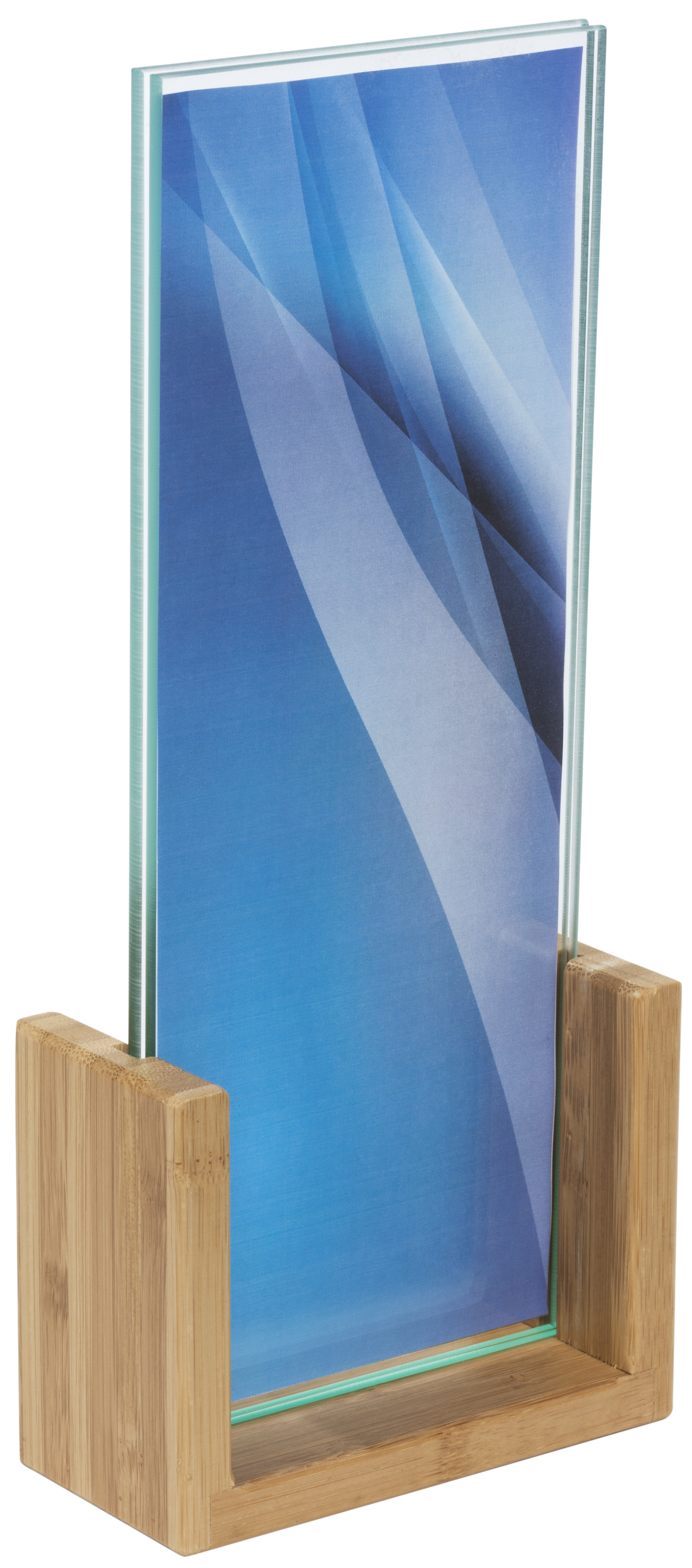 Bamboo Menu Stand | Holds 4” x 11” Graphics | Displays2Go