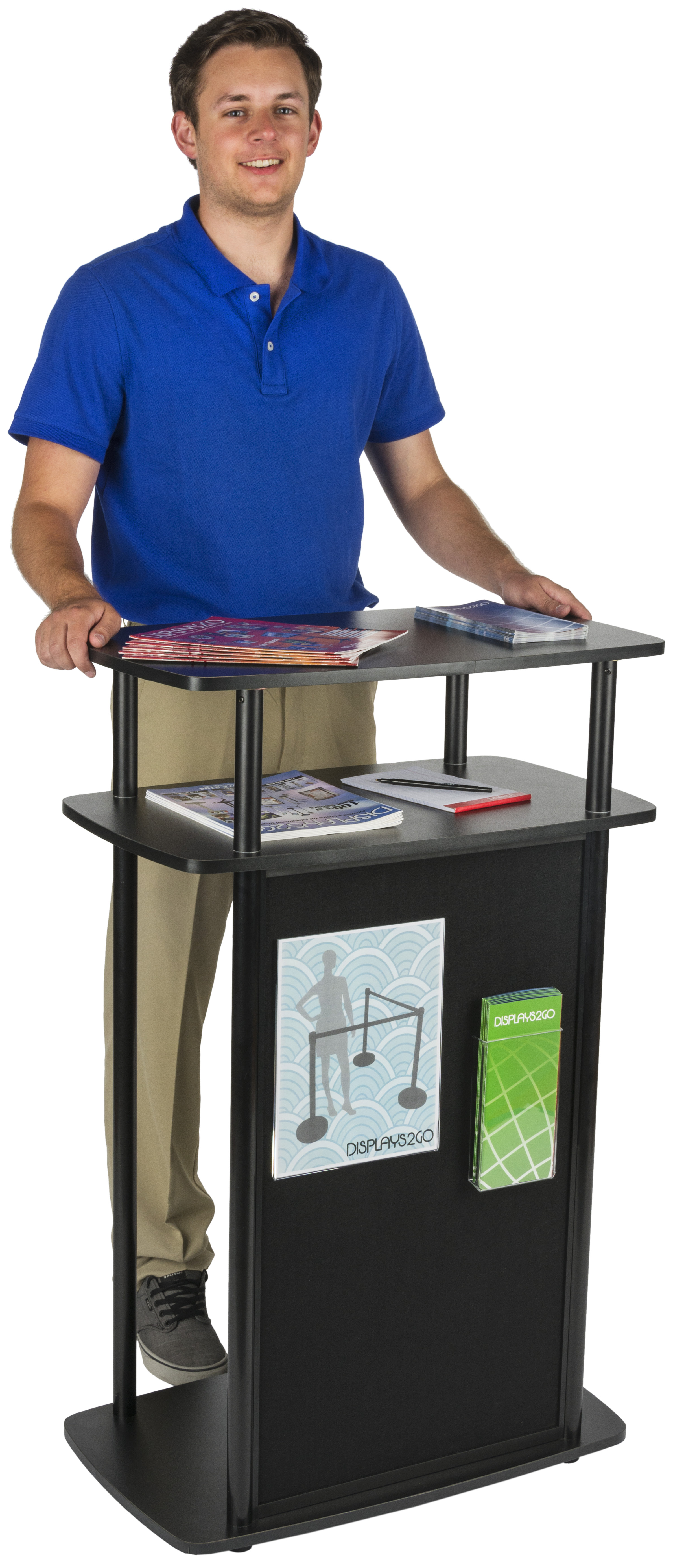 Exhibit Counter with Hook and Loop Front | PVC Front Panel | Displays2Go
