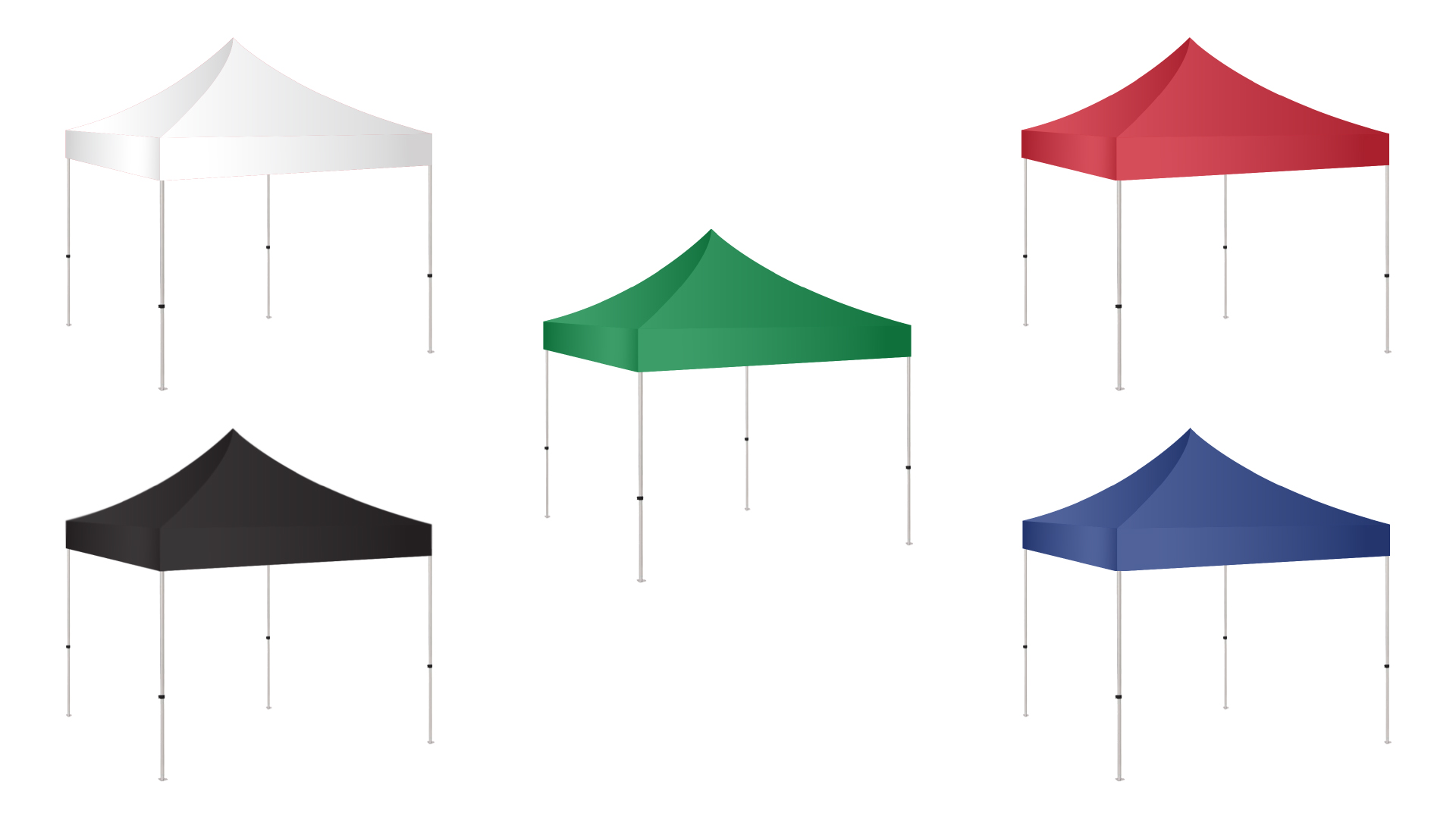 5x5 Pop-Up Tent | Long-lasting Frames w/ Stable Hexagon Legs | Displays2Go