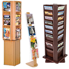 Floor Standing Magazine Racks | Multi-Pocket Adjustable Holders