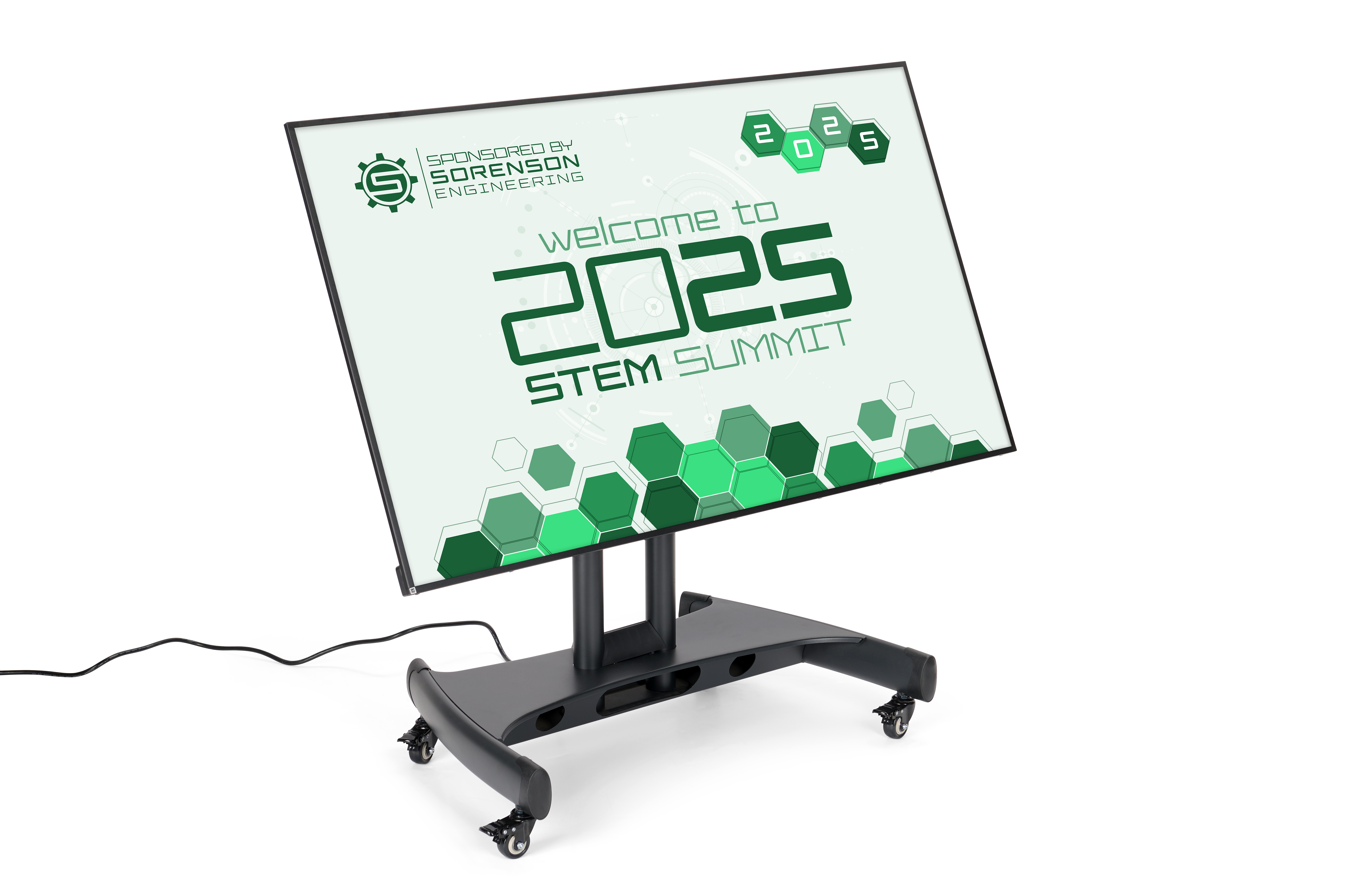 Confidence Monitor Stand | Low Height Angled Cart | Displays2Go