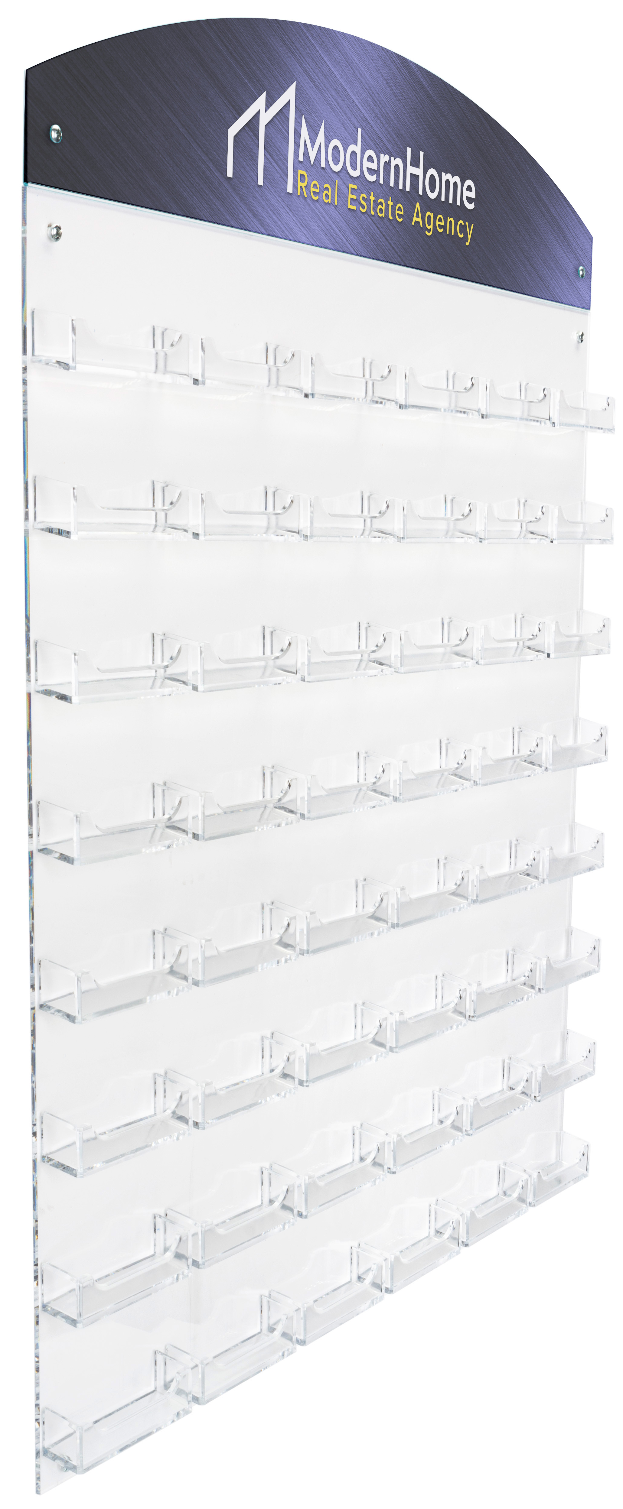 Business Card Rack with Custom Header | Acrylic Construction | Displays2Go