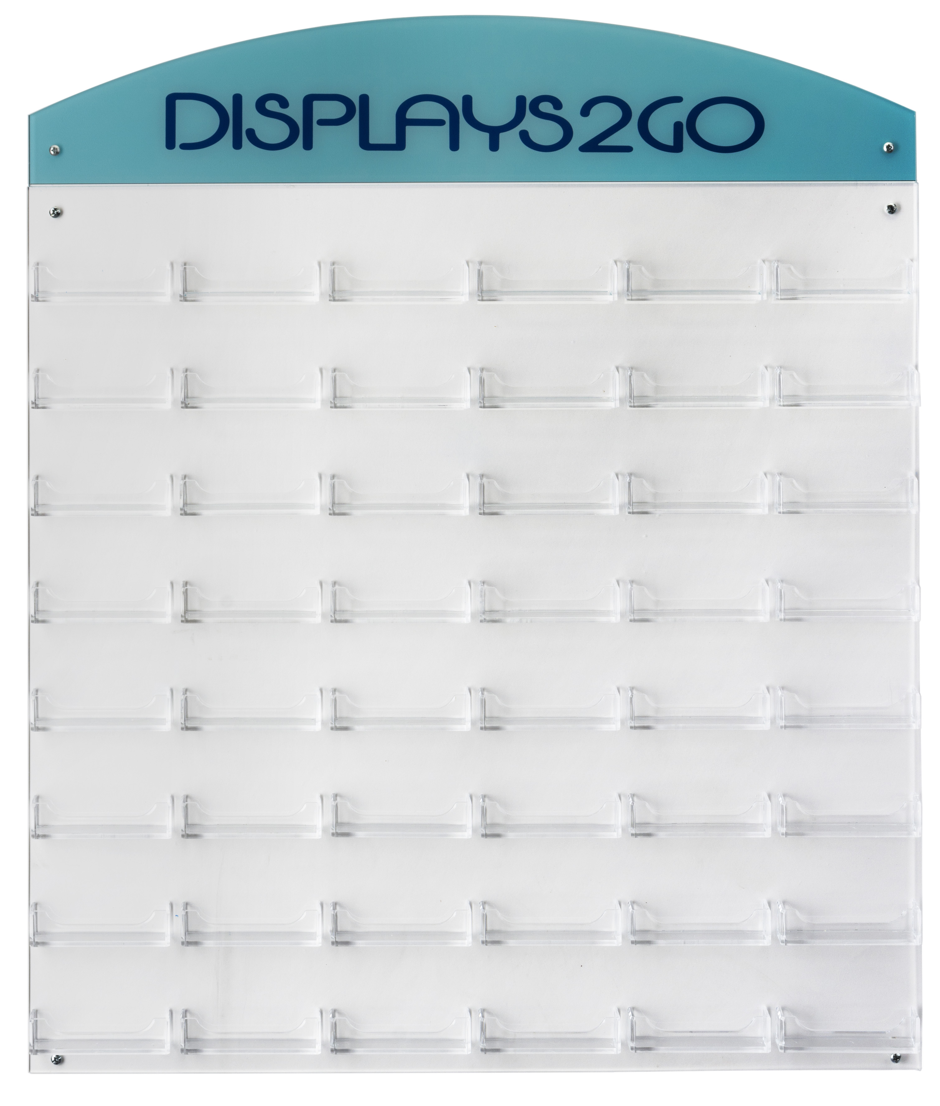 Business Card Rack with Custom Header | Acrylic Construction | Displays2Go