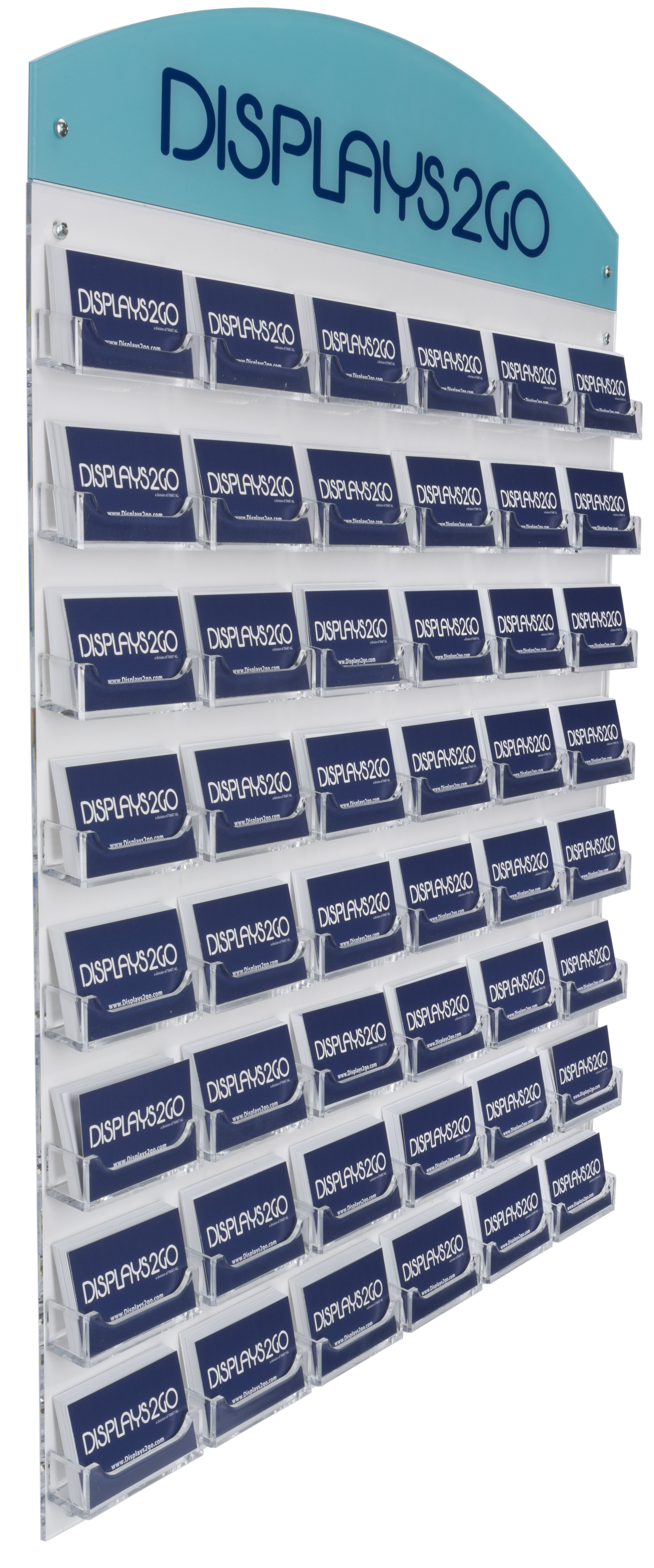 Business Card Rack with Custom Header | Acrylic Construction | Displays2Go