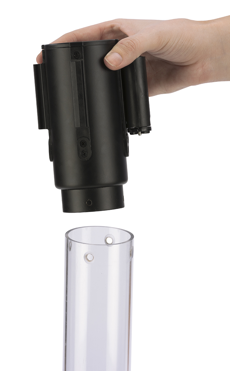 Custom Stanchion Post with Black Belt | Personalized Vinyl Poster ...