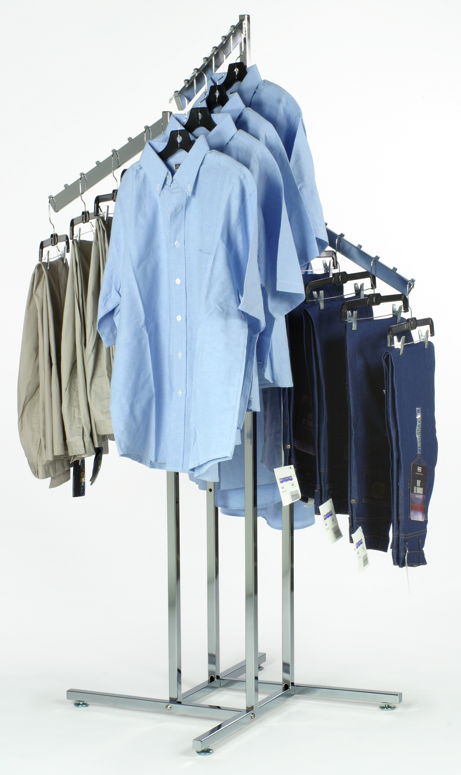 Garment Displays | Clothing Rack With (4) Waterfall Stands | Displays2Go