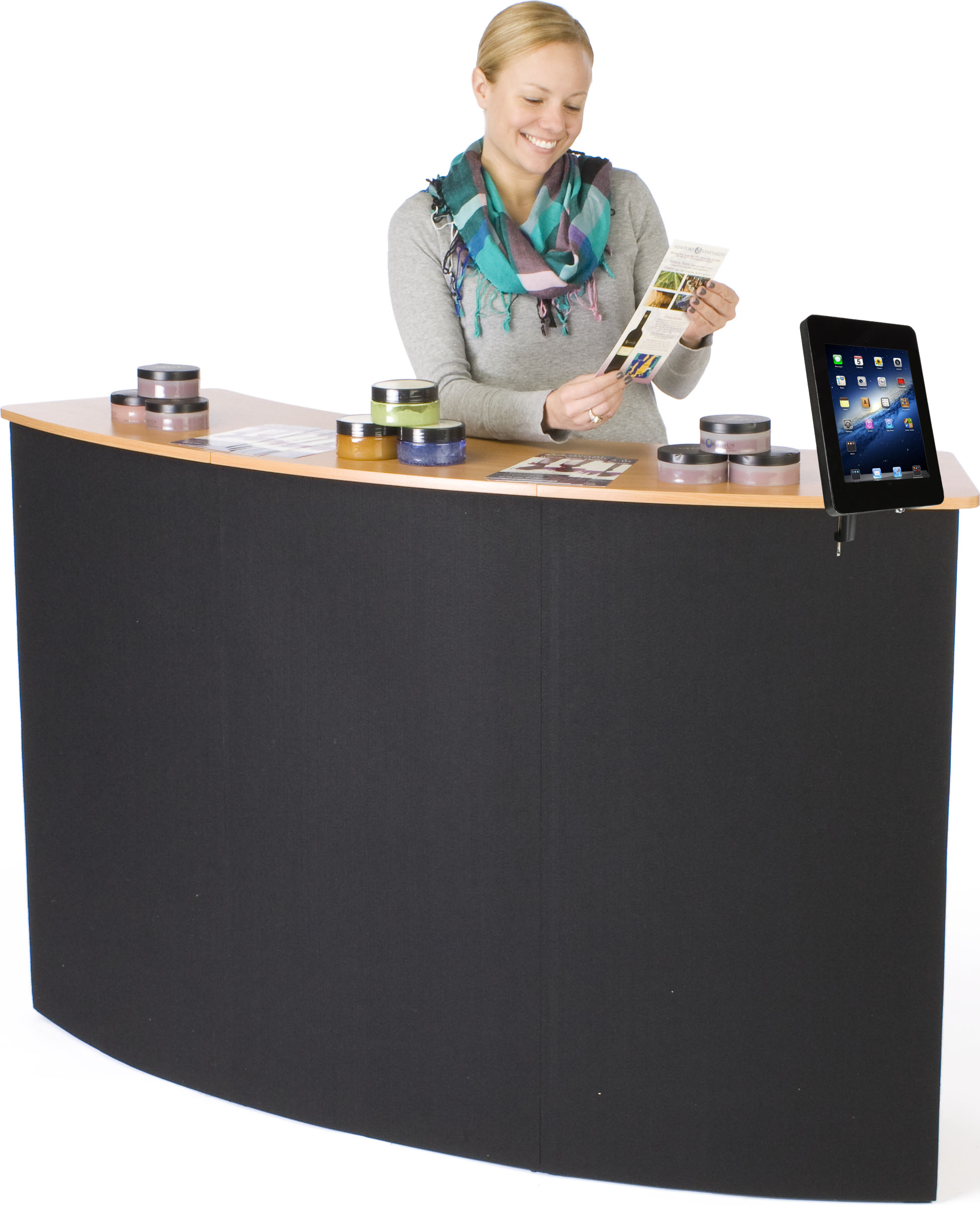Portable Counter with iPad Mount | Clamping Enclosure | Displays2Go