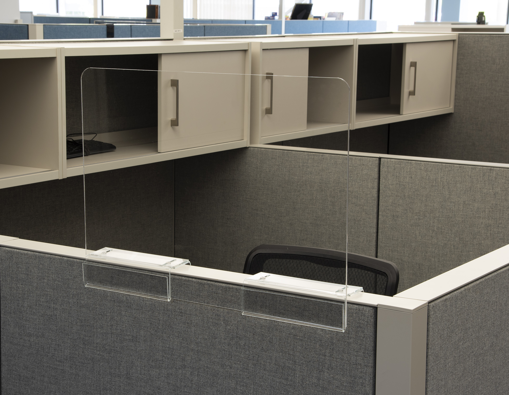 Clear Acrylic Cubicle Panel Extender | Dry Erase Write-On Design ...