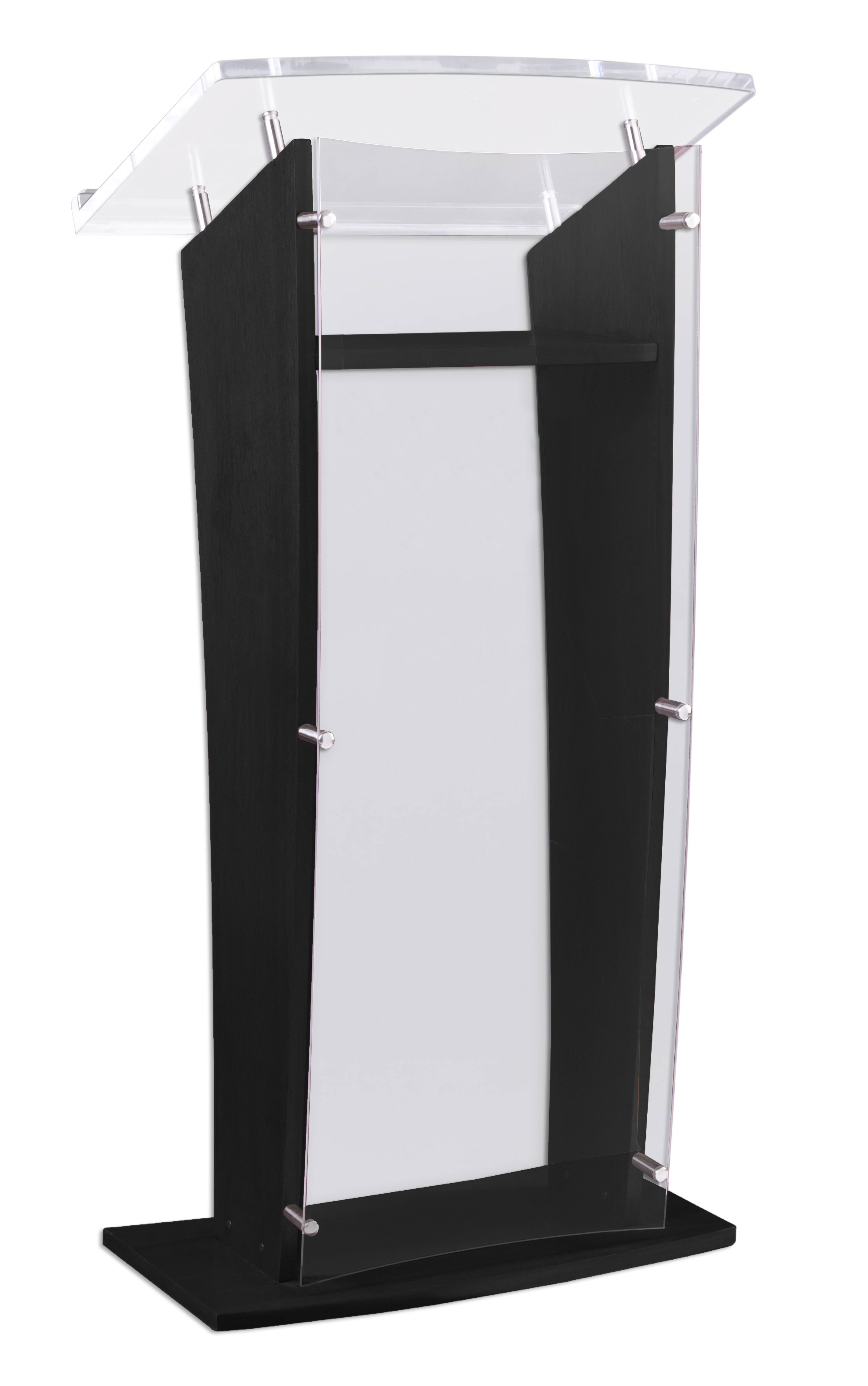 Public Speaking Stand | Silver Standoffs | Displays2Go