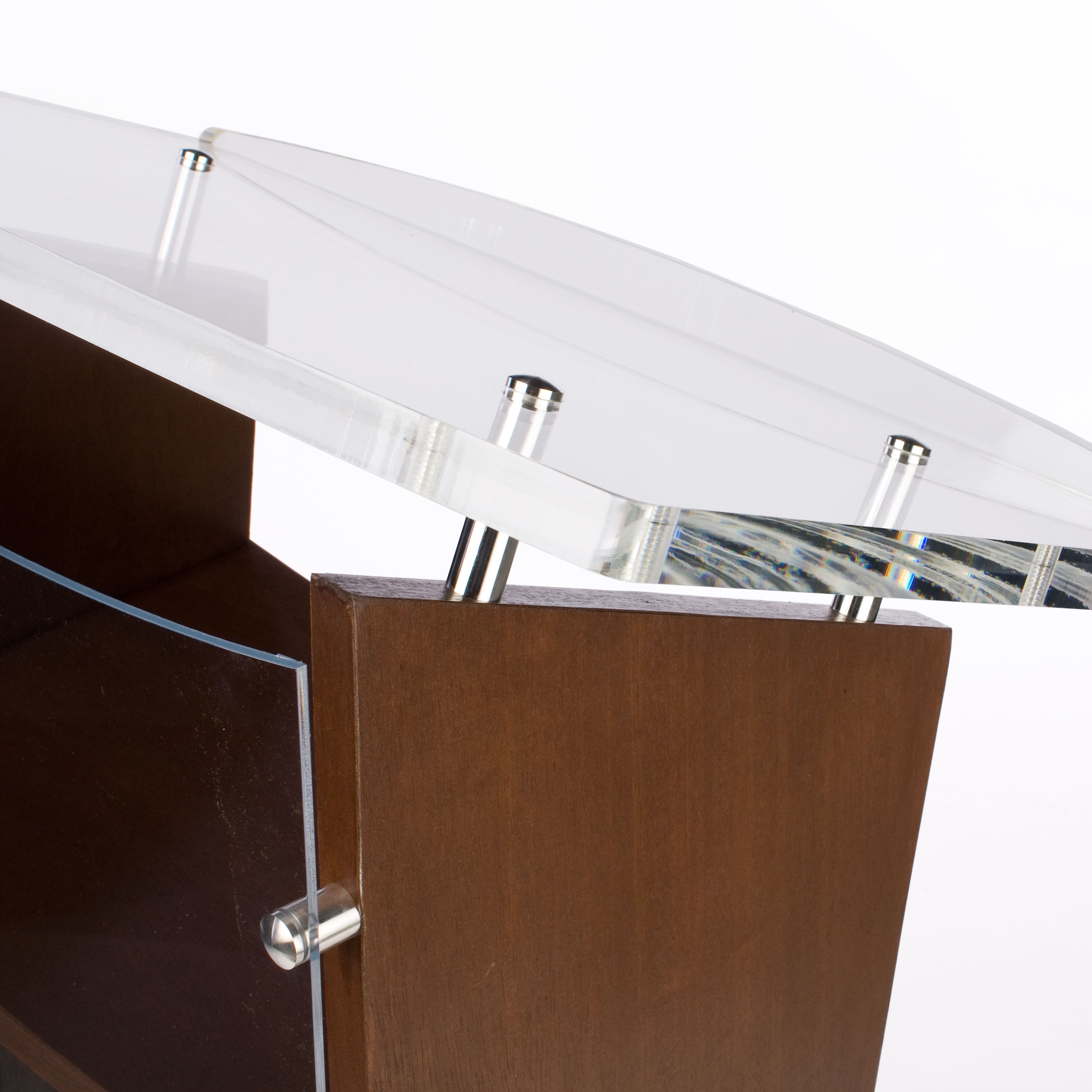 Red Mahogany Podium | 4' Height | Displays2Go