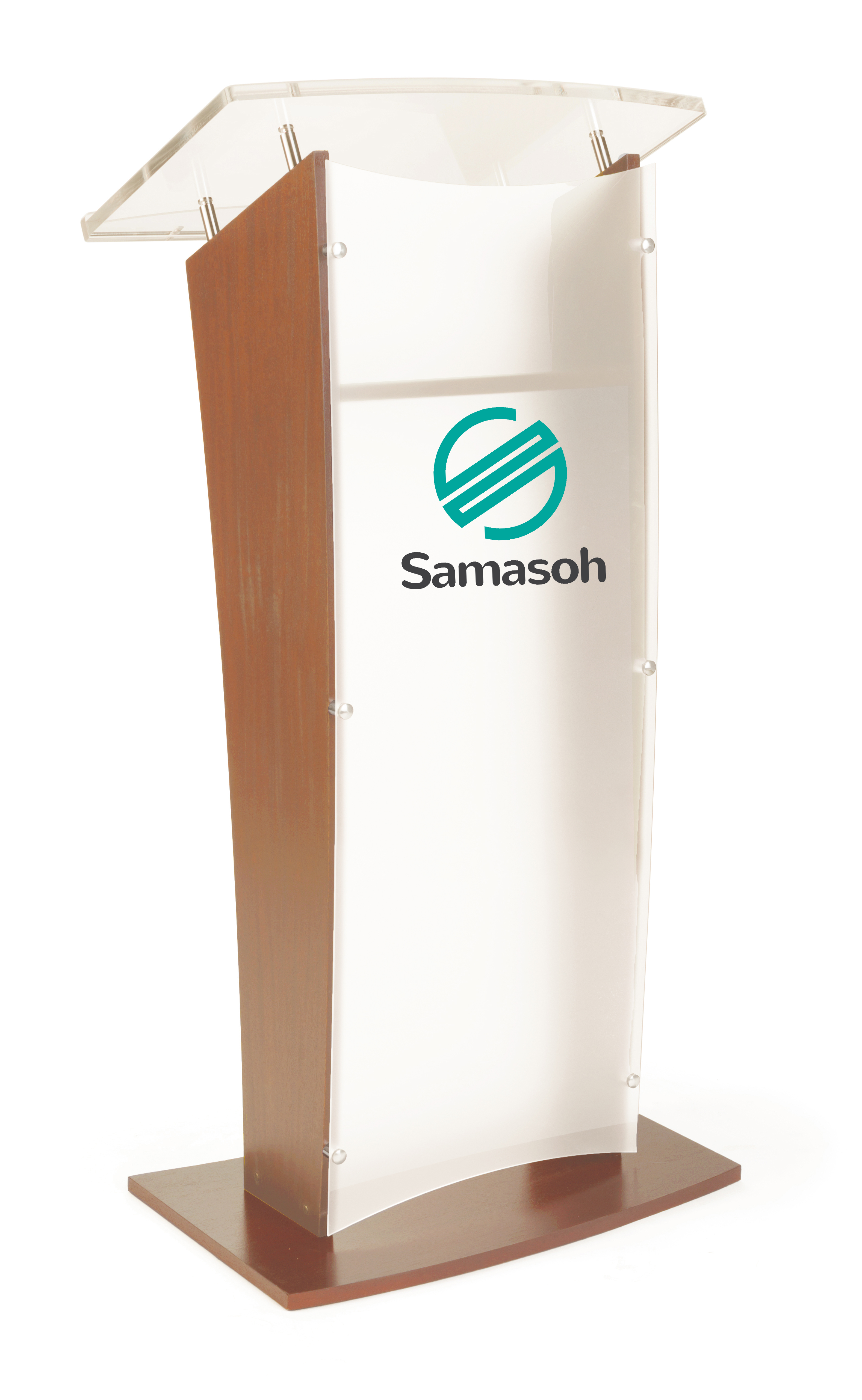 Customized Public Speaking Lectern | 2-Color Customization | Displays2Go