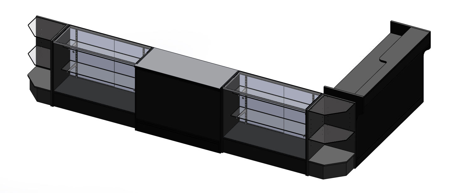 This retail fixture features a jet black finish! | Displays2Go