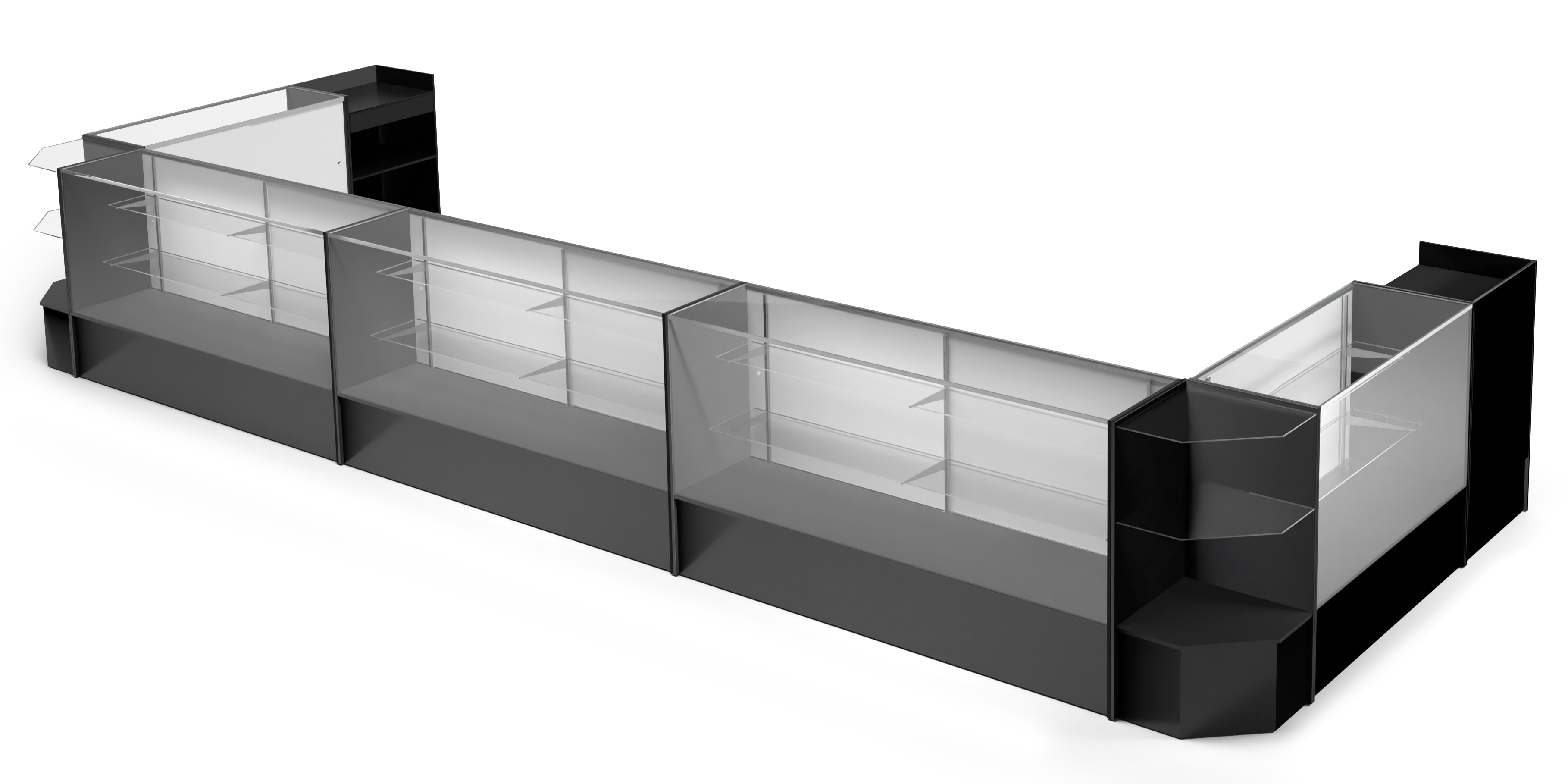 Retail Sales Counter - Wall Standing Fixture for Store Showcases ...