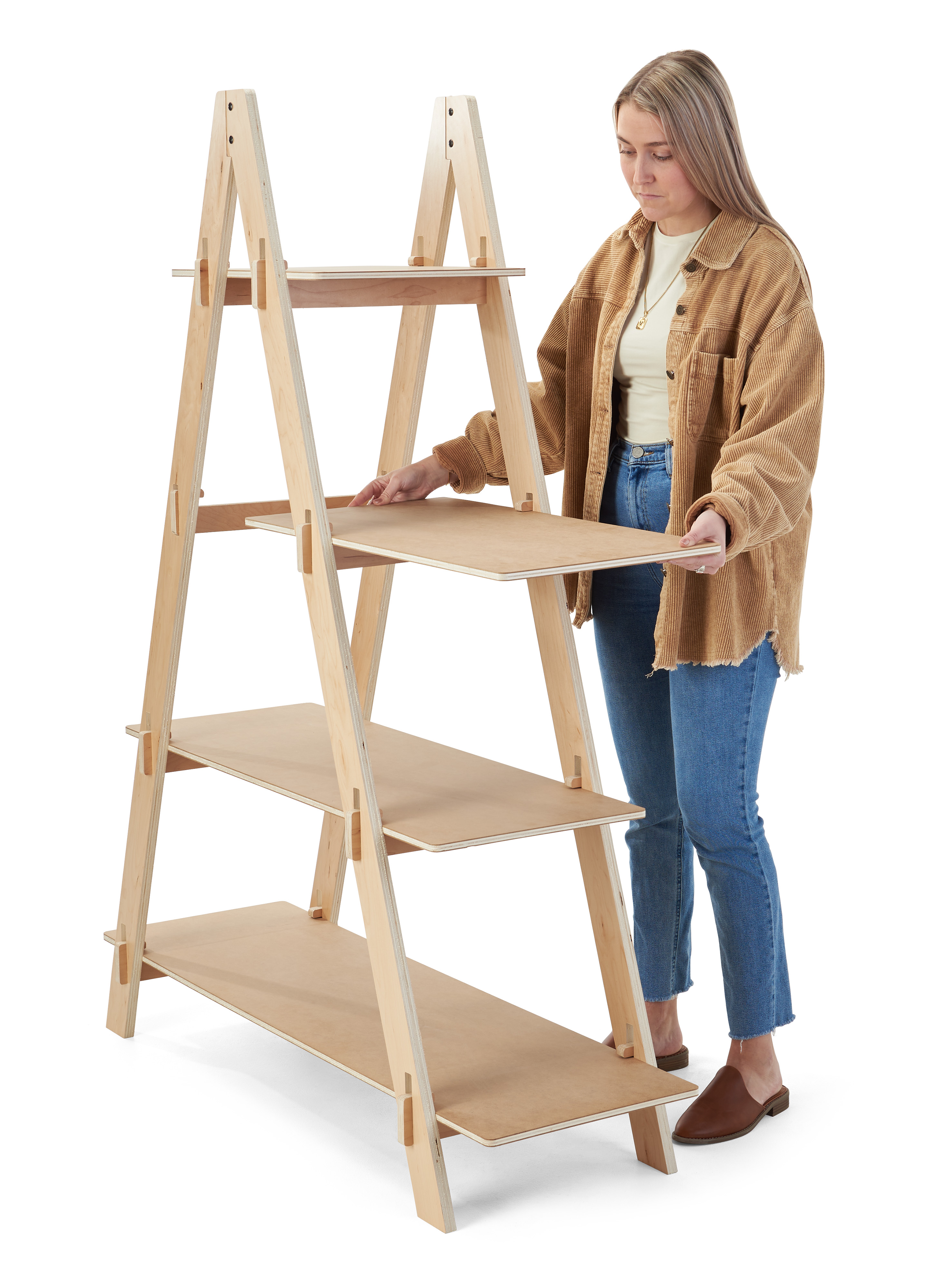 A Frame Shelf | 4-Tiered Shelving with Flat-Pack Design | Displays2Go