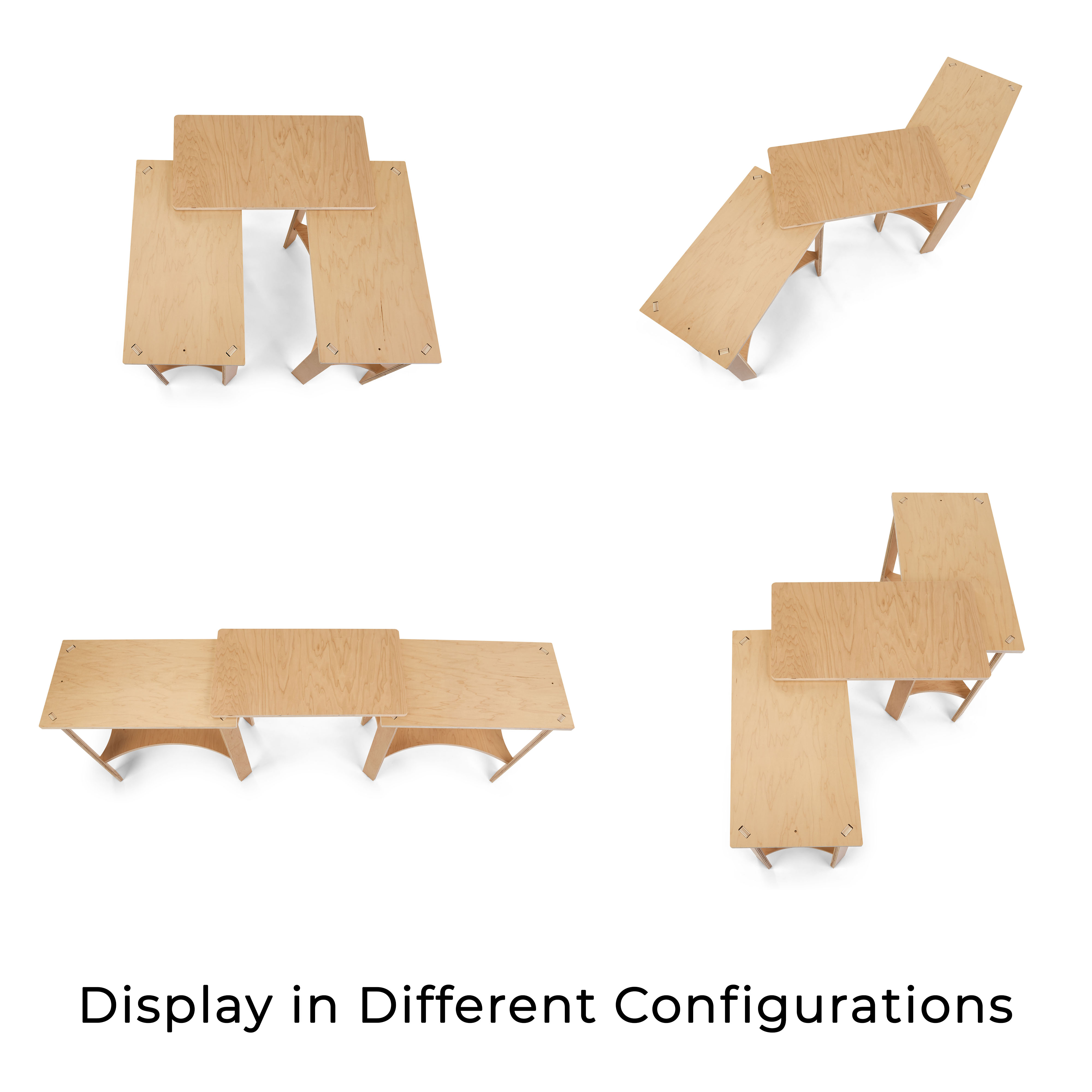 Collapsible Wooden Display Tables | 82" Long Tabletop | Displays2Go