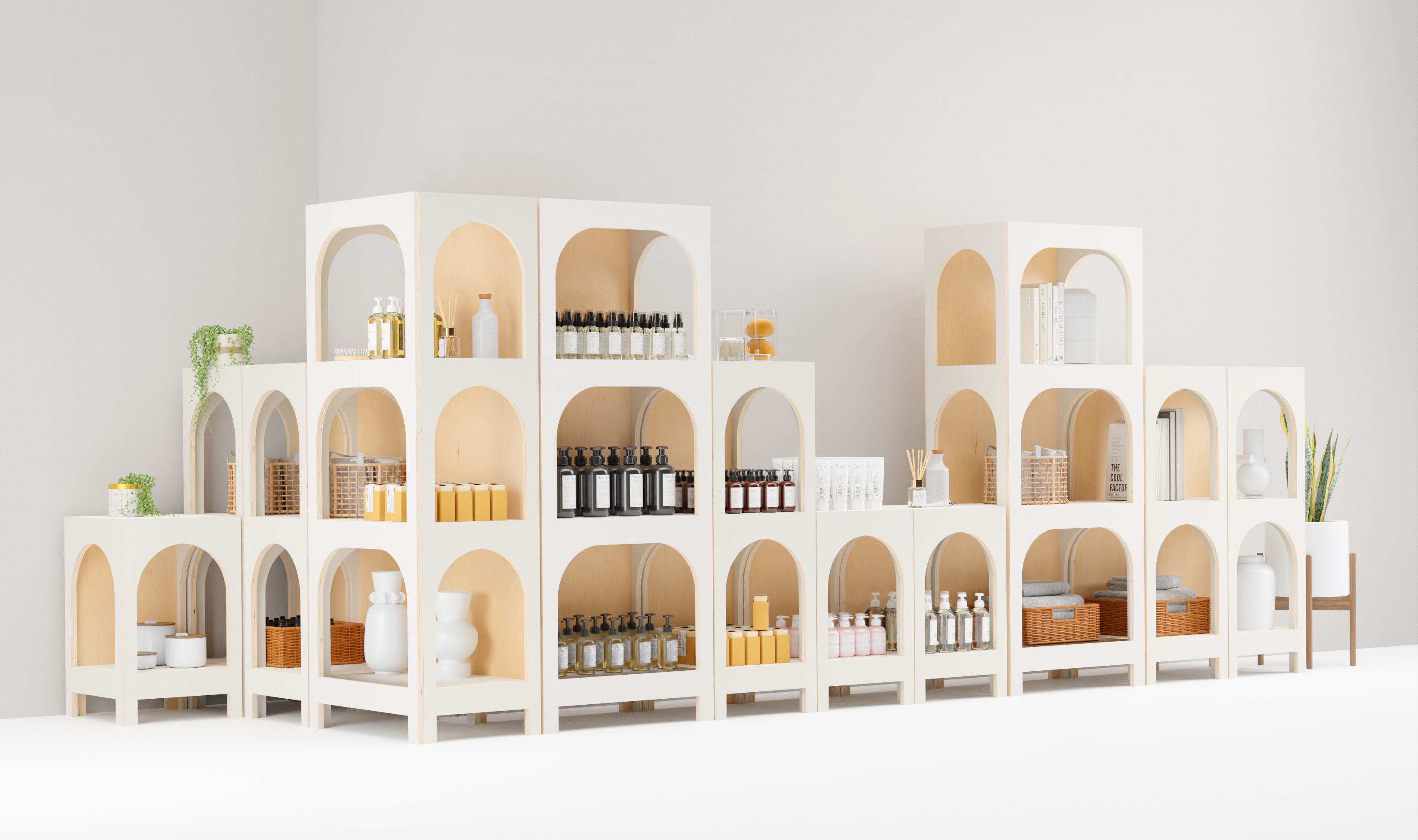 Arch Display Shelf | Made with FSC-Certified Wood | Displays2Go