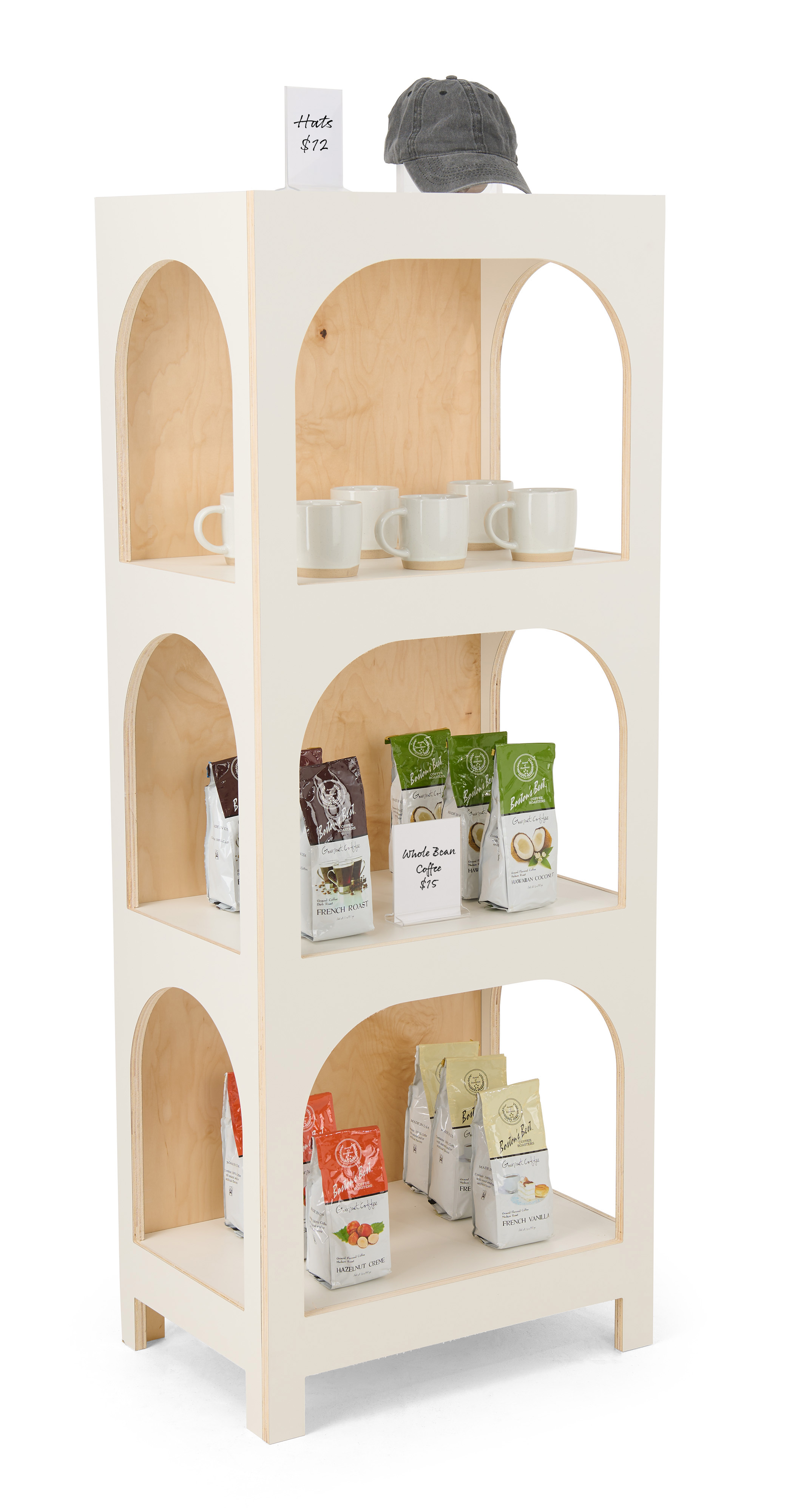 Arch Display Shelf | Made with FSC-Certified Wood | Displays2Go