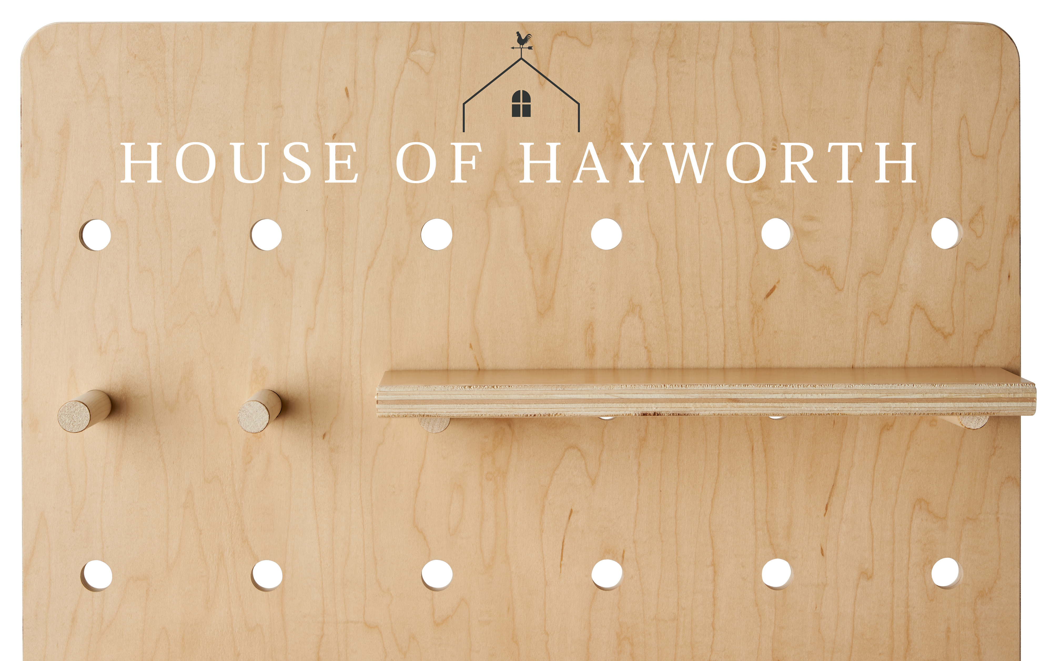 Wooden Pegboard Floor Display | Custom Printed Header | Displays2Go