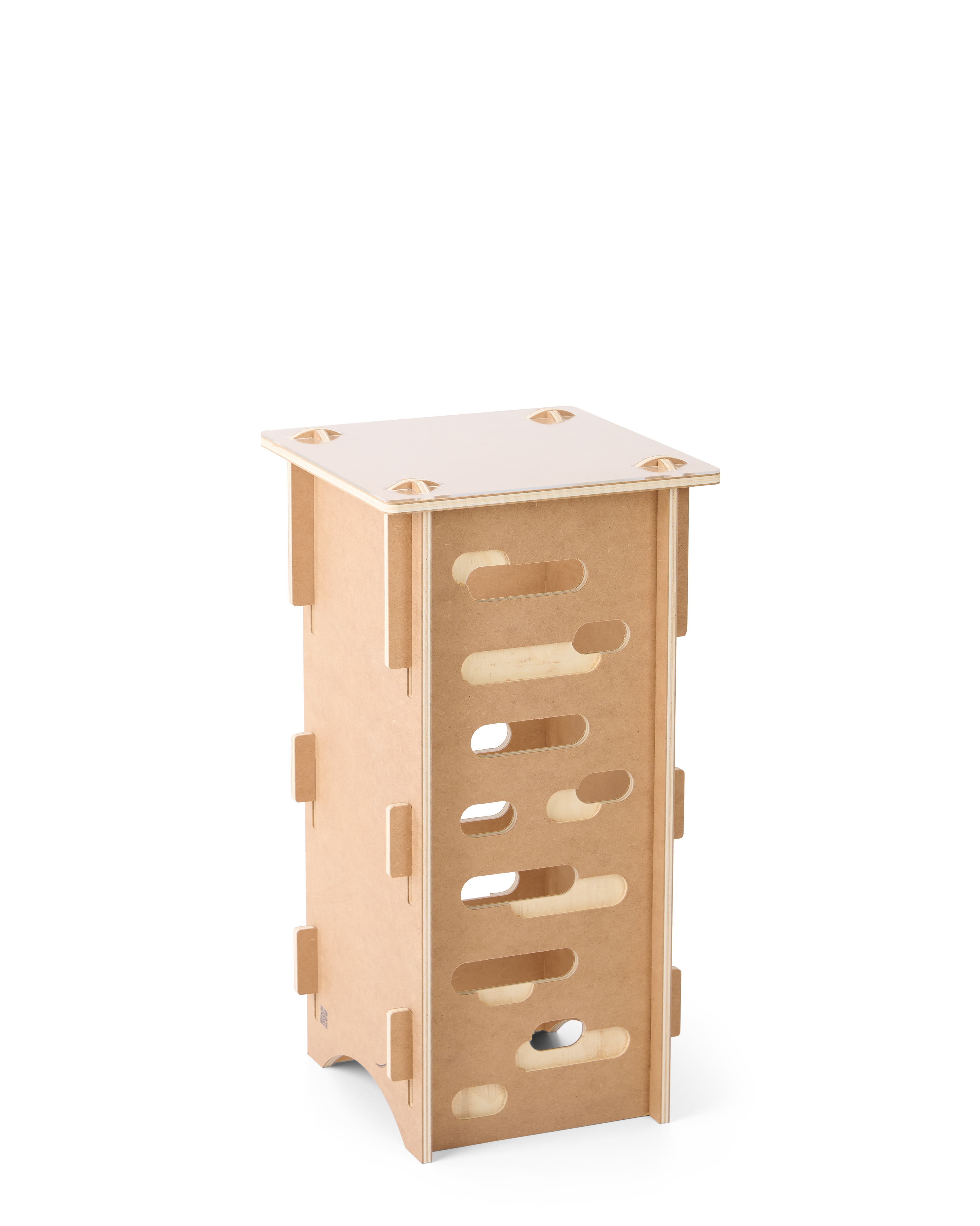 30" Collapsible Pedestal | 15.5" Square Acrylic Tabletop | Displays2Go