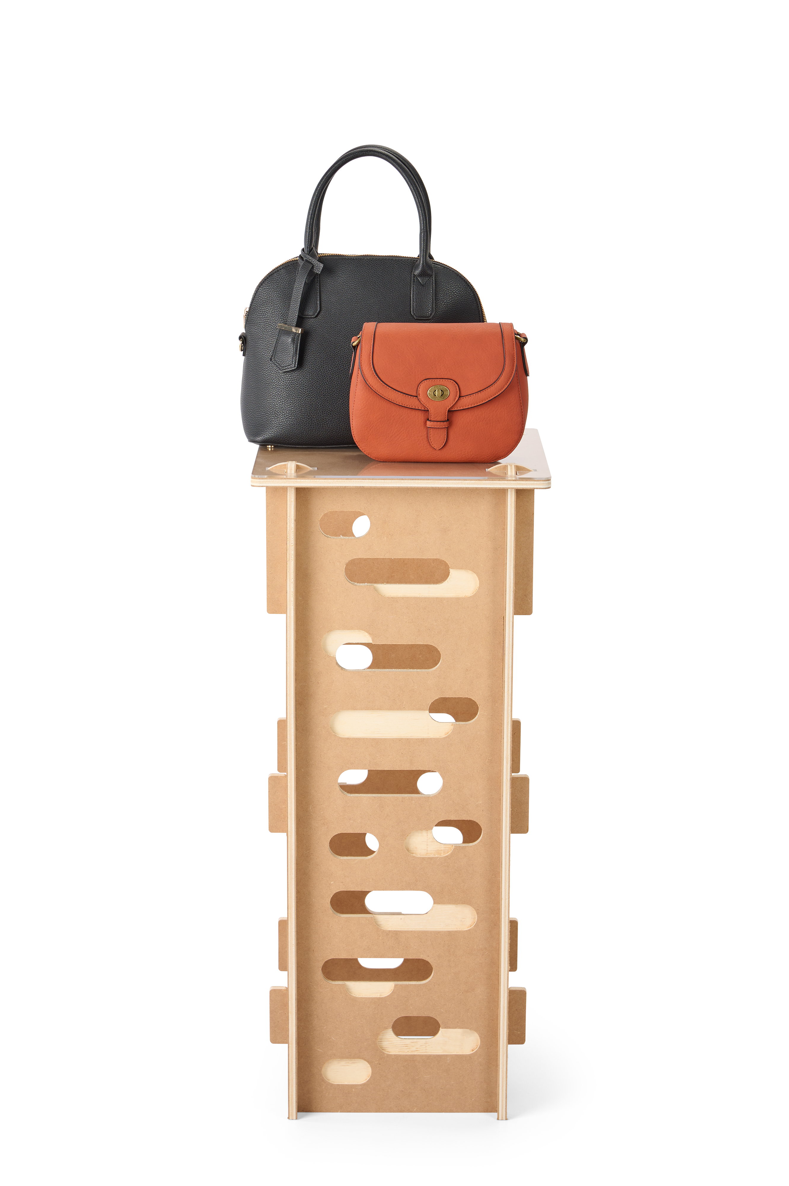 36" Collapsible Pedestal | 15.5" Square Acrylic Tabletop | Displays2Go