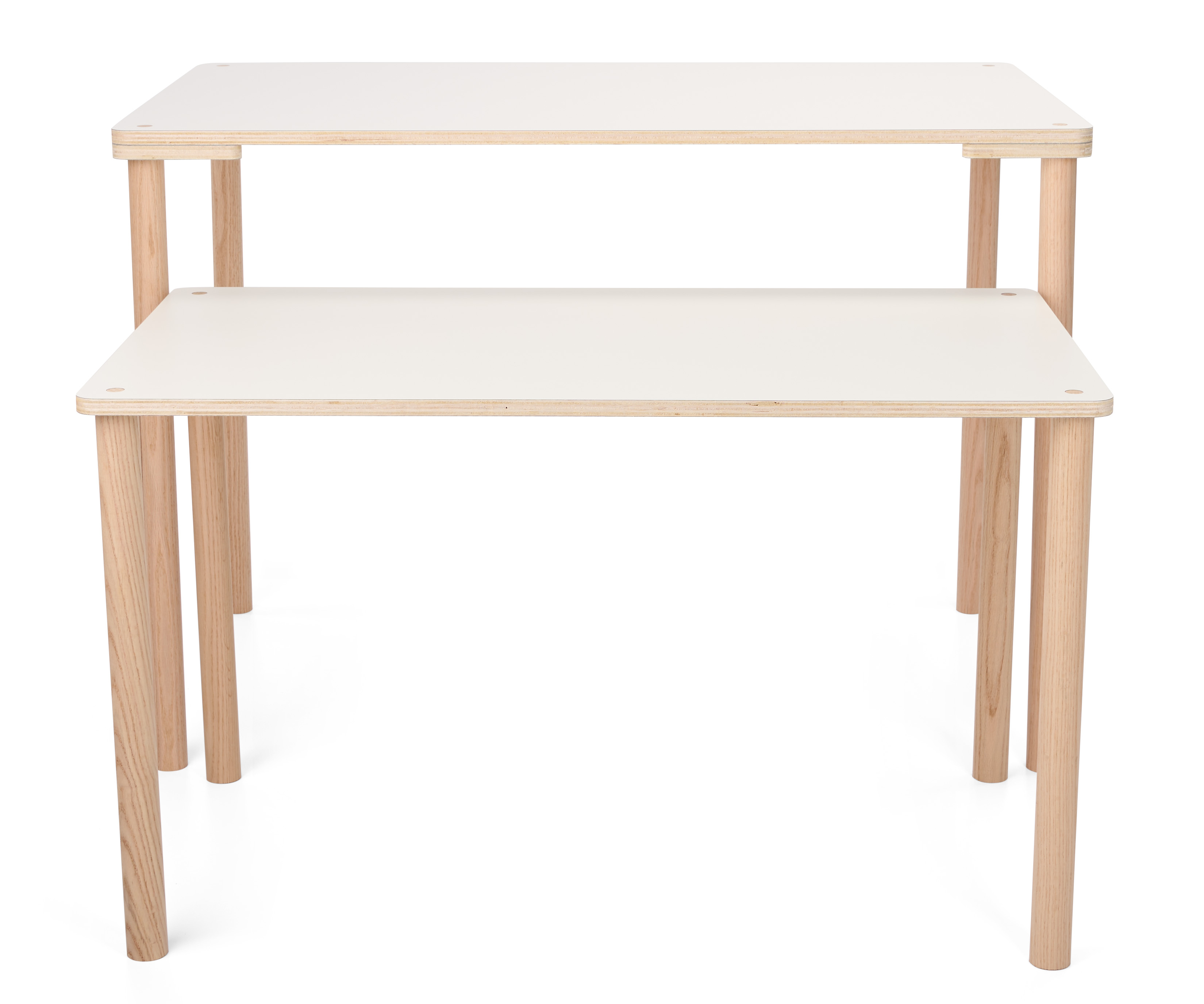 Wood Nesting Tables | Set of 2 Tables | Displays2Go