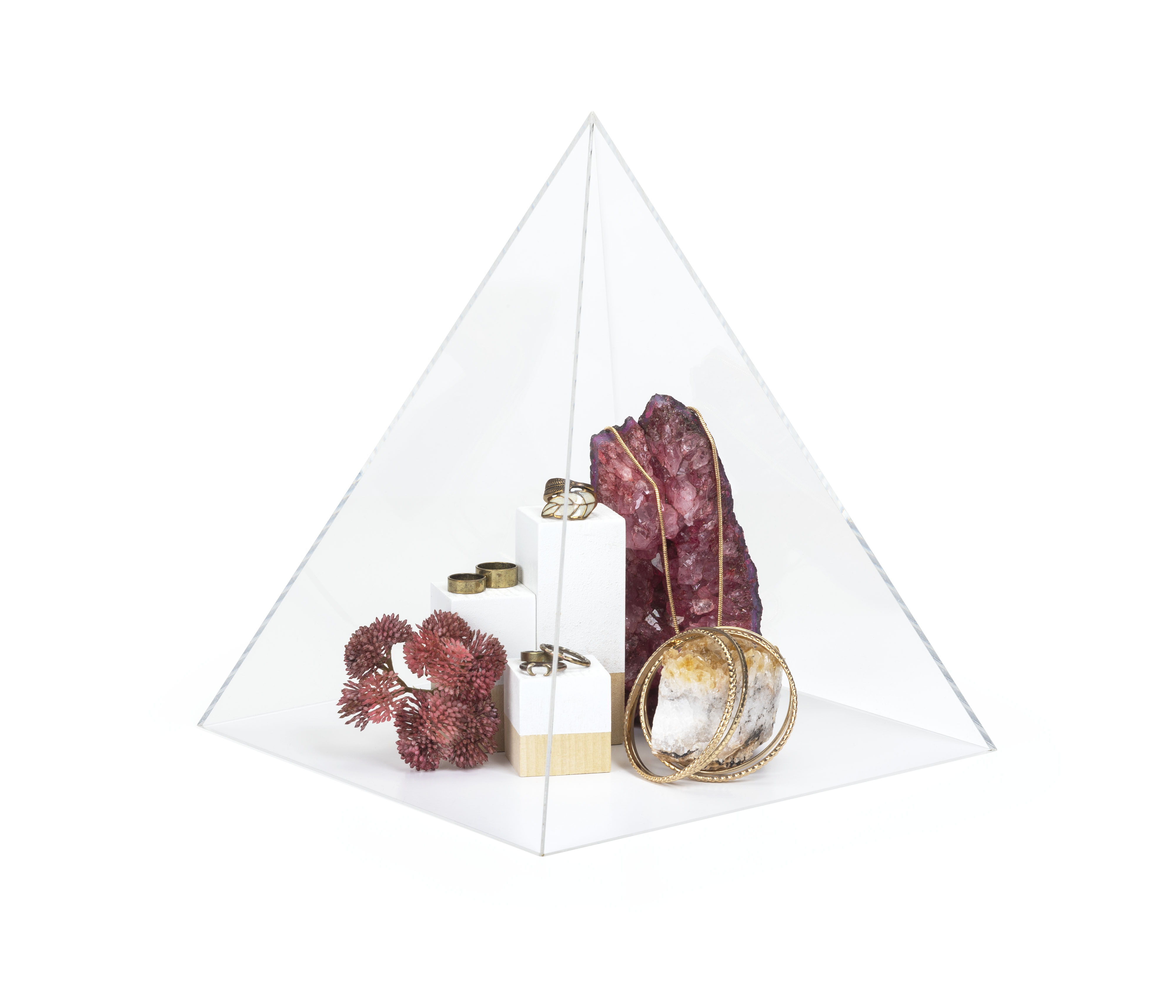 Small Acrylic Pyramid Display | Baseless Bottom | Displays2Go