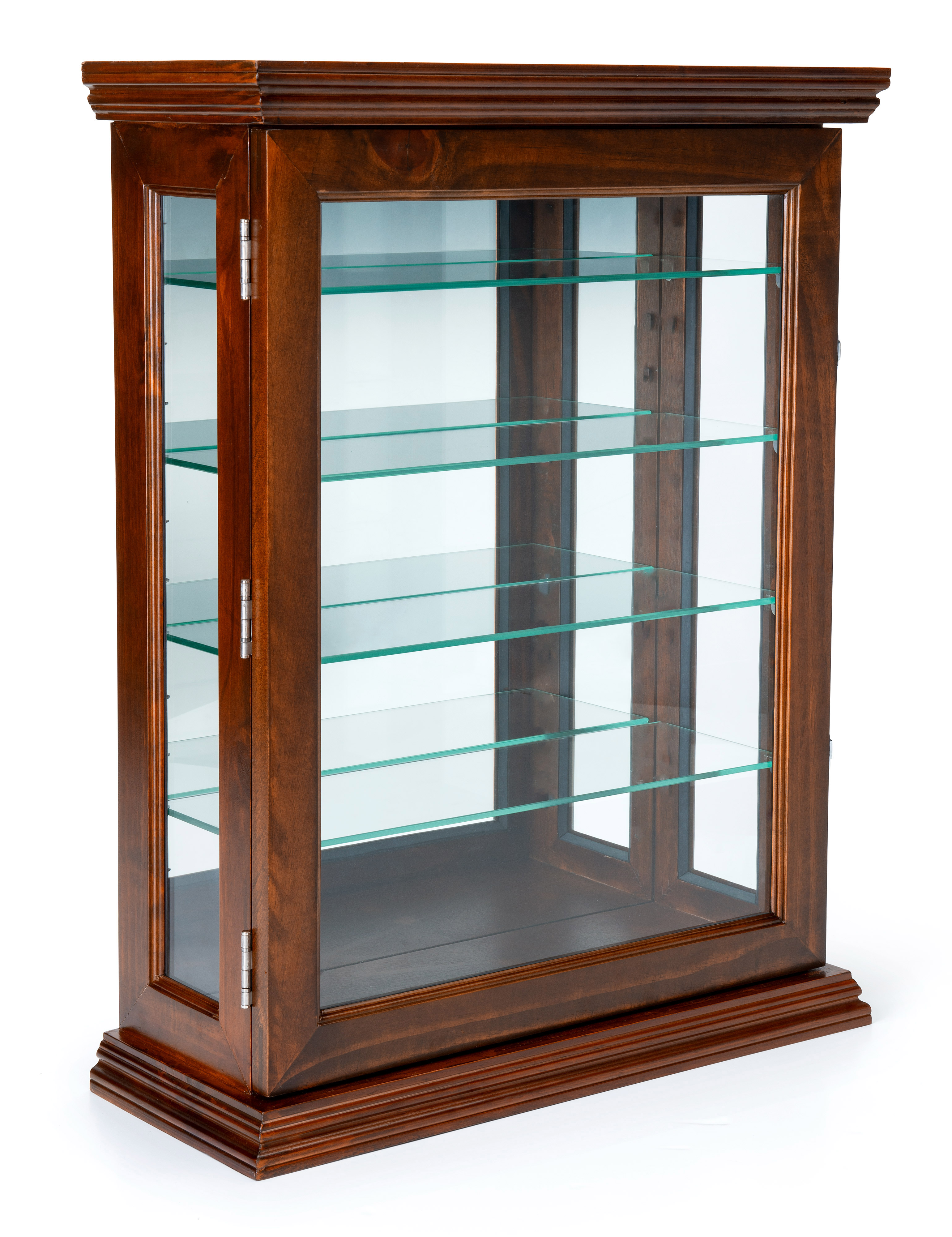 Cherry Mirrored Curio Display | Reflective Back Panel | Displays2Go