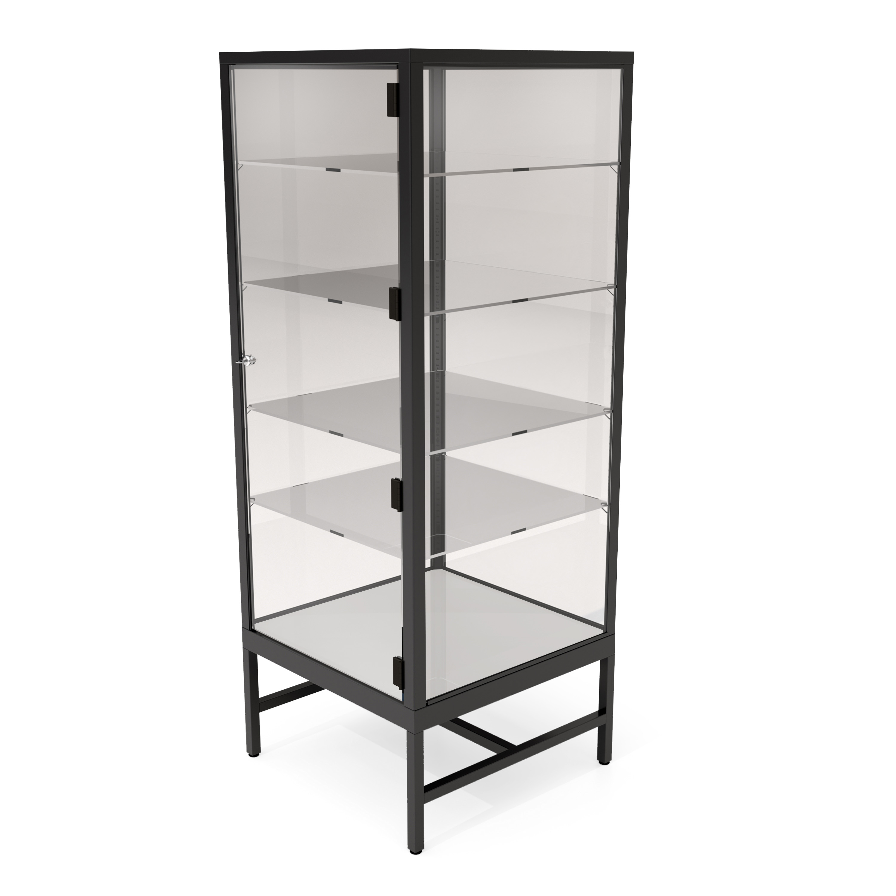 Glass Showcase Tower | Full Vision with Lockable Display | Displays2Go