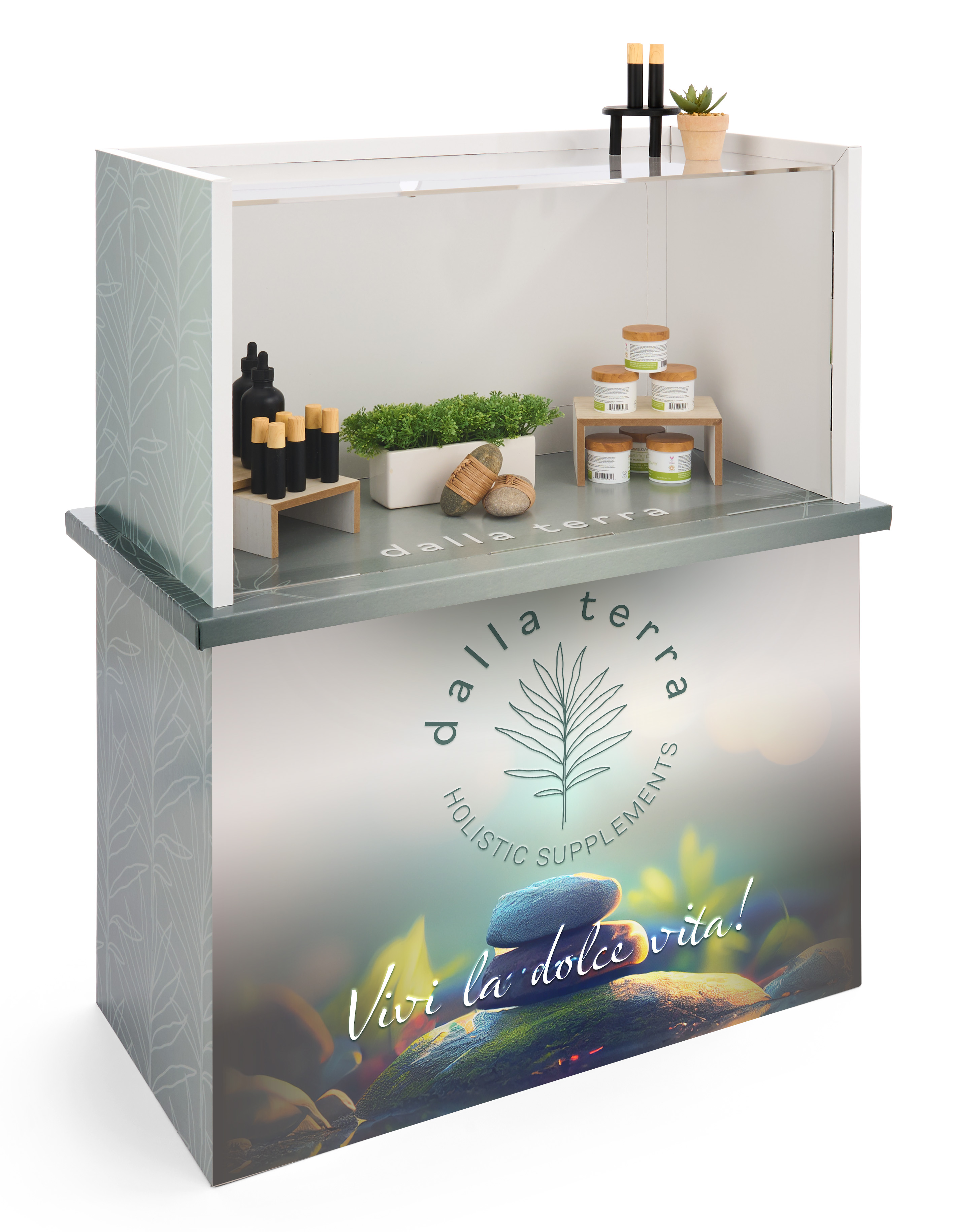Portable Acrylic Display Counter with Graphics | FSC-Certified ...