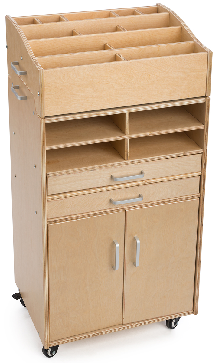Art Storage Cart | Includes Removable Tray | Displays2Go