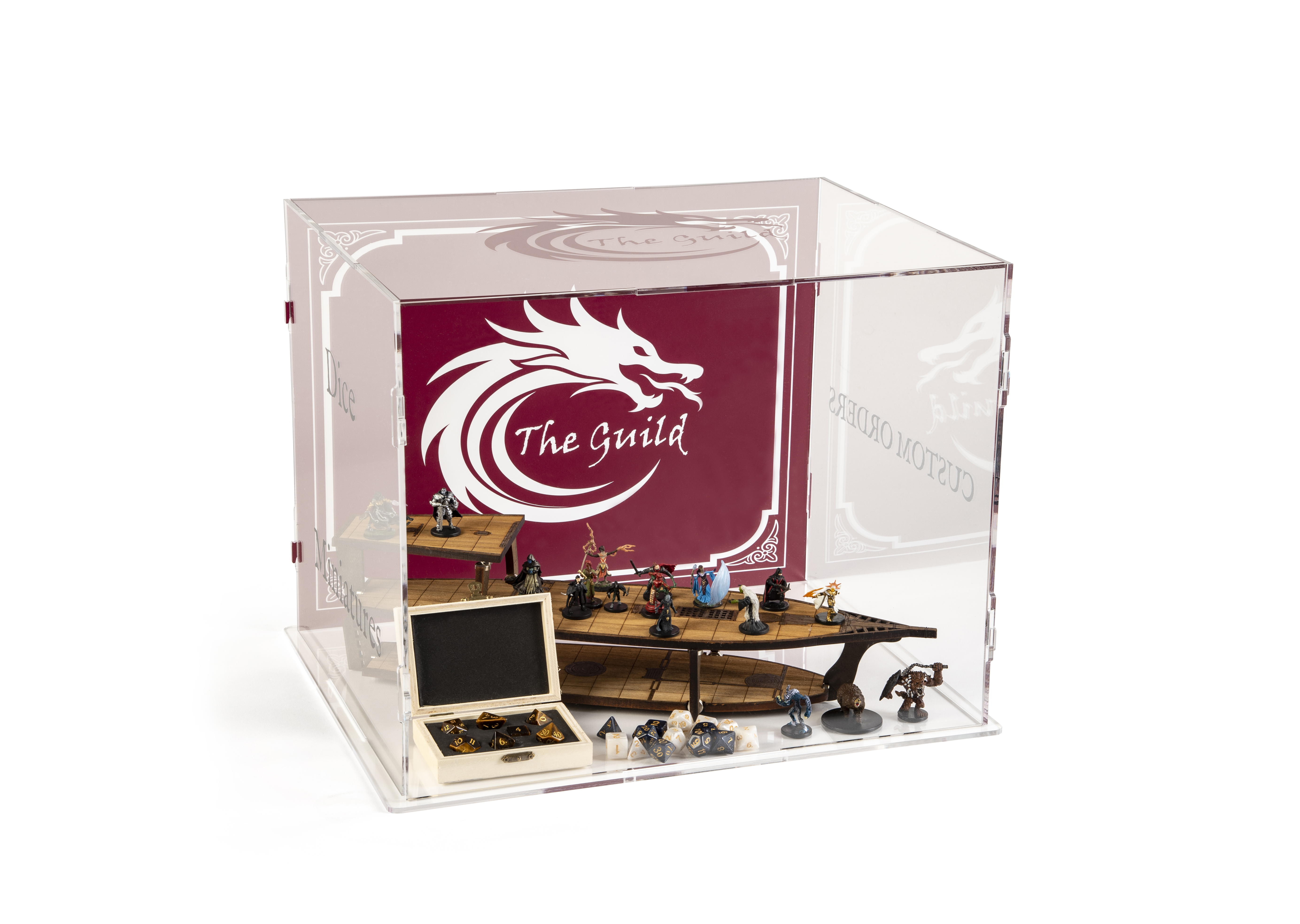 6-Sided Printed Display Riser Case | 19 x 15 x 15 Tabletop Box ...