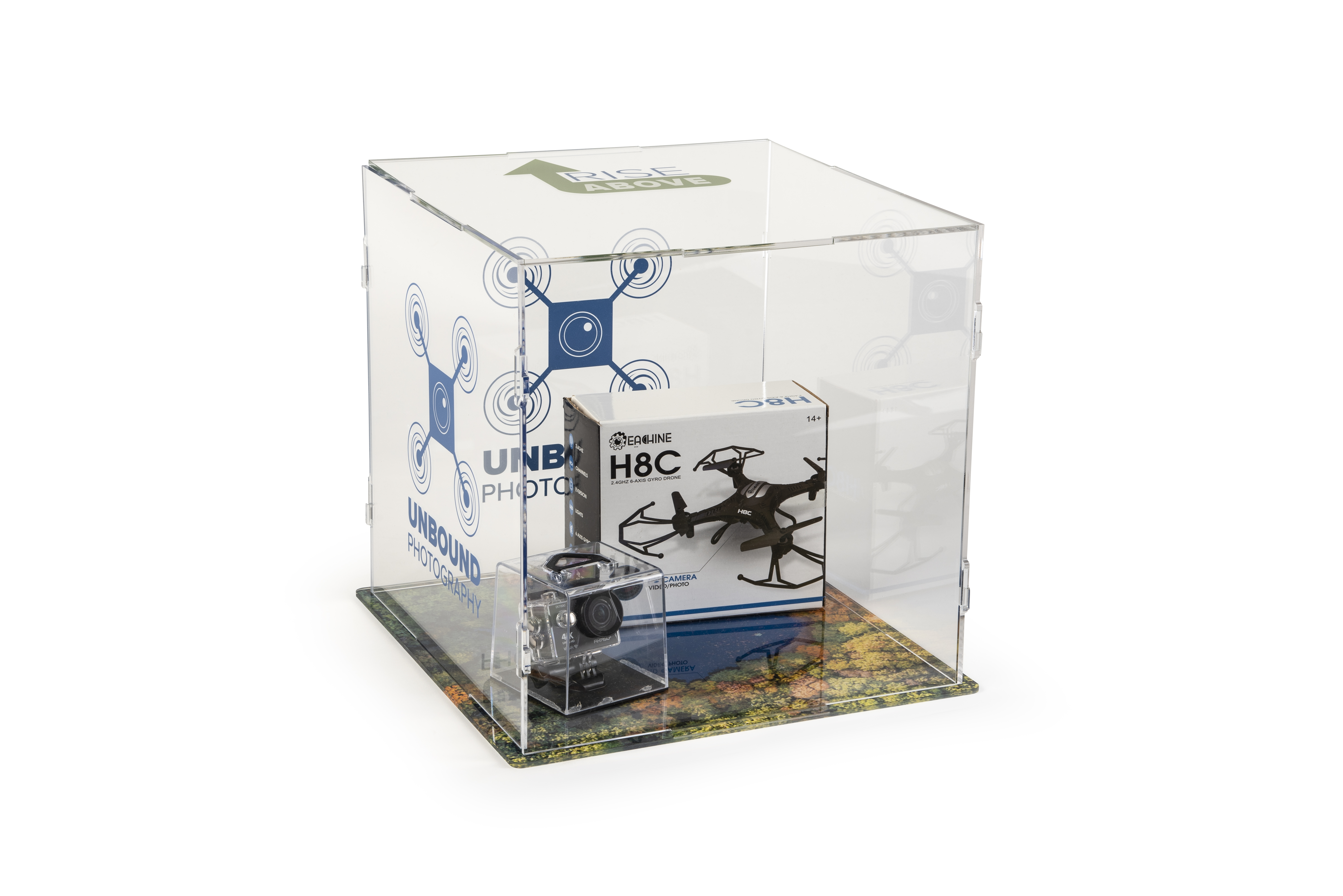 Custom Printed Folding Acrylic Display Cube | 15 x 15 x 15 | Displays2Go