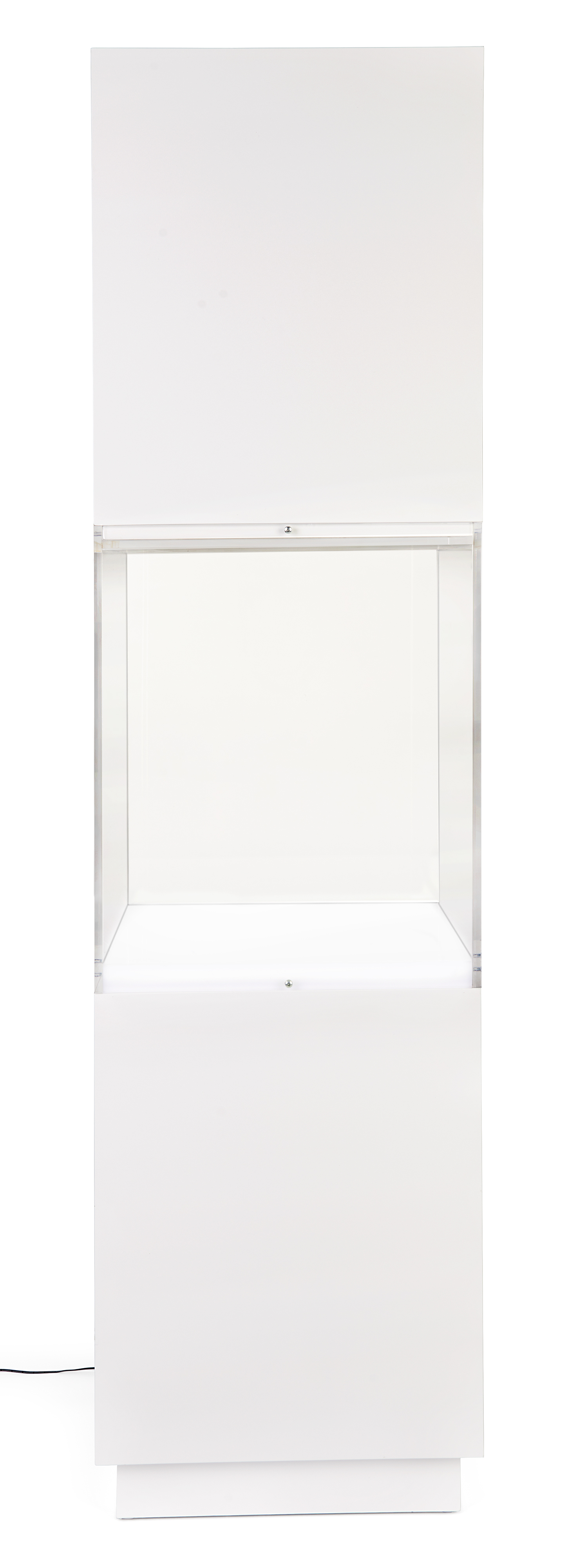 Illuminated Pedestal Display Area | Locking Storage Area | Displays2Go