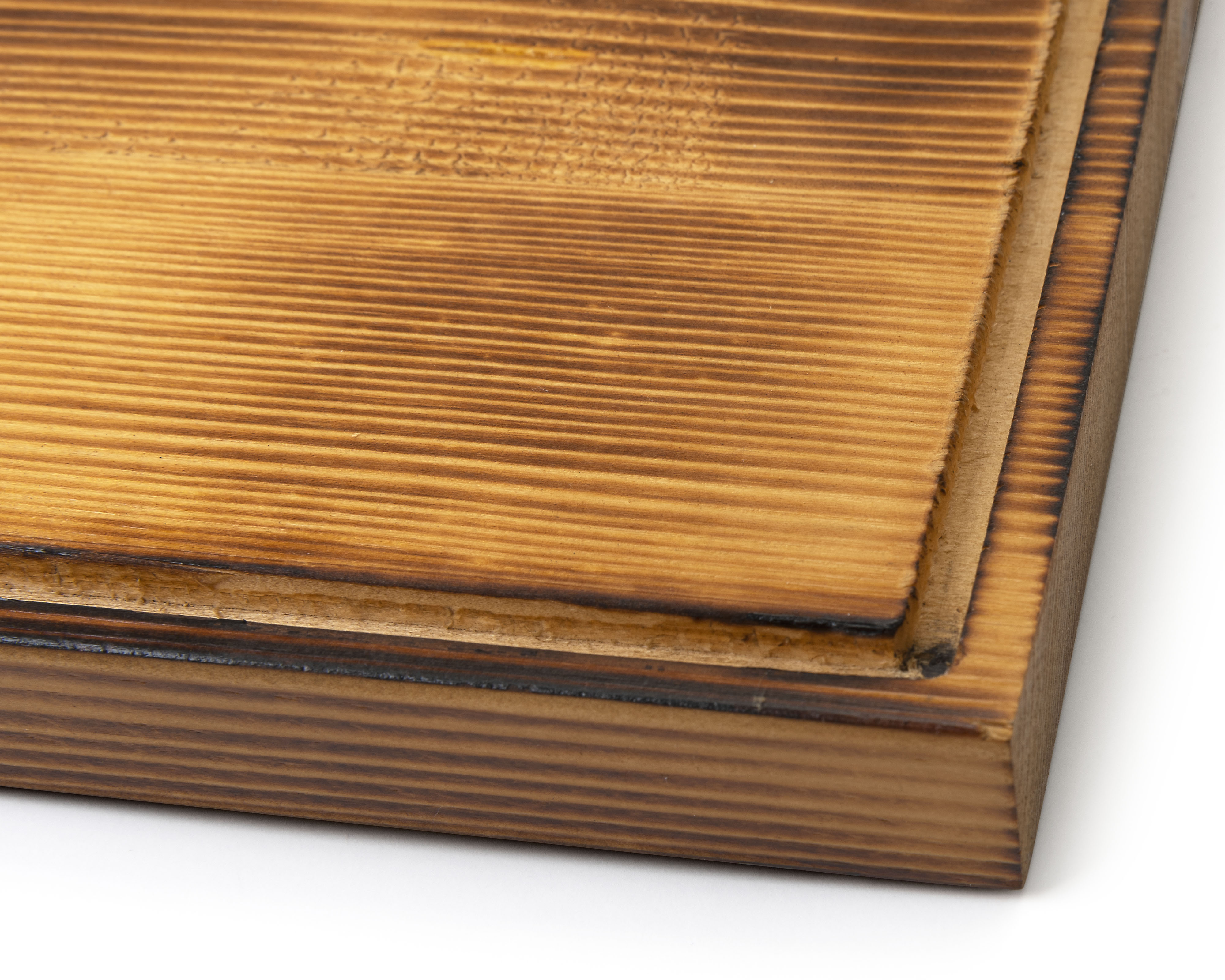Tall Wood and Glass Countertop Display Case | Black Copper Frame ...