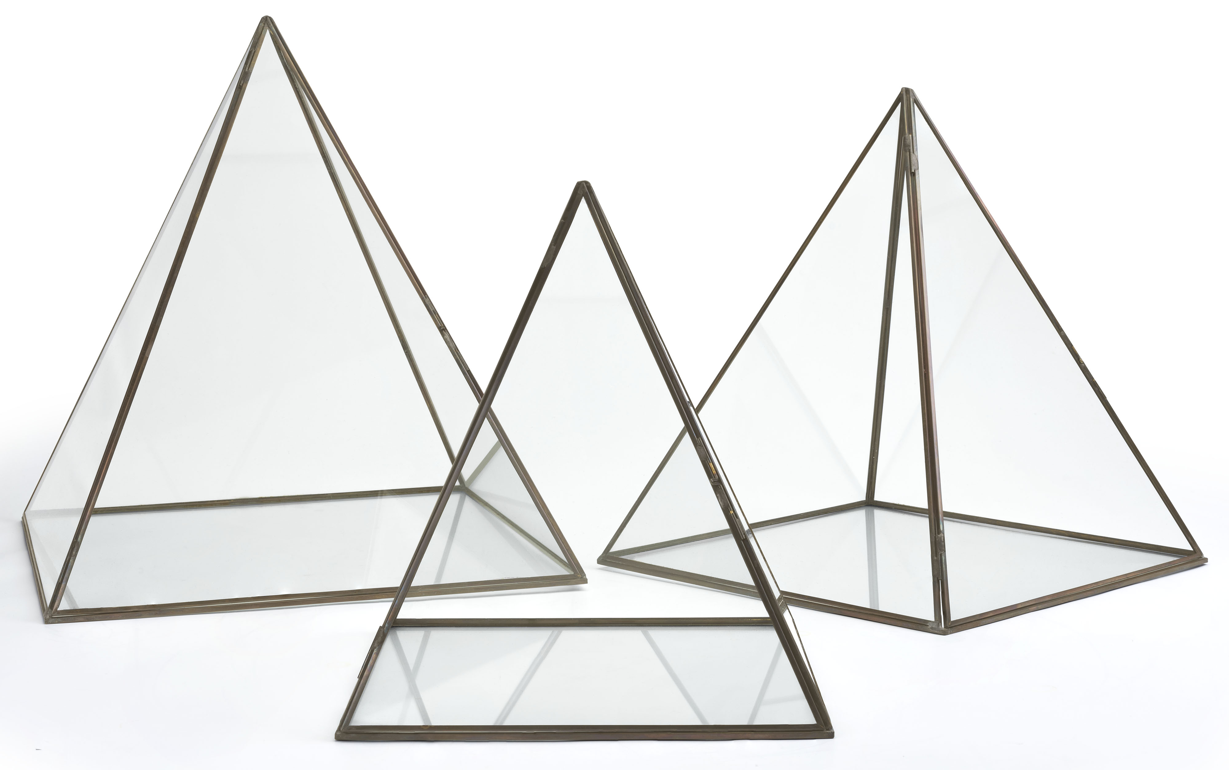Glass Pyramid Display Case | Swing-Open Latch Door | Displays2Go