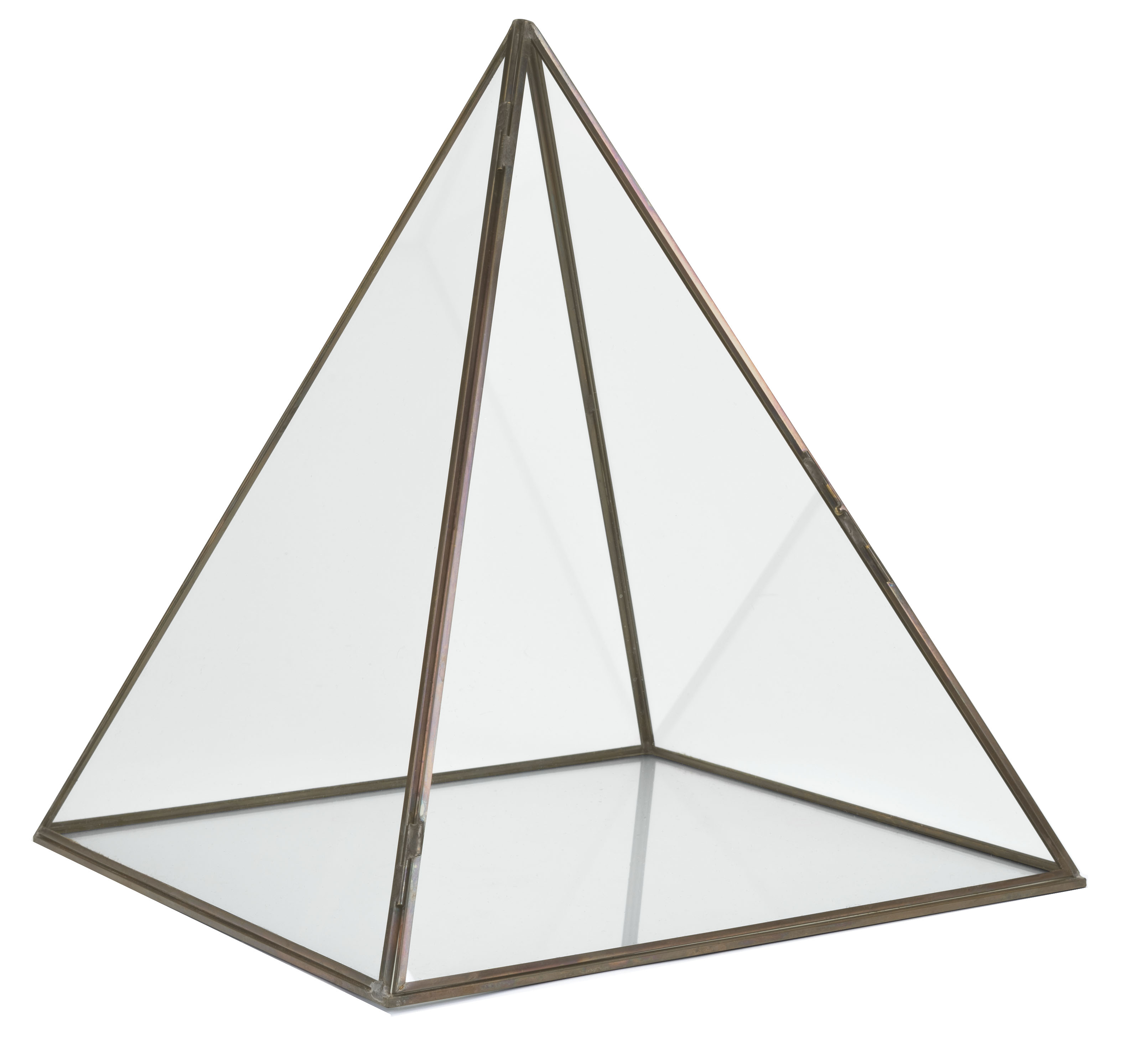 Glass Pyramid Display Case | Swing-Open Latch Door | Displays2Go