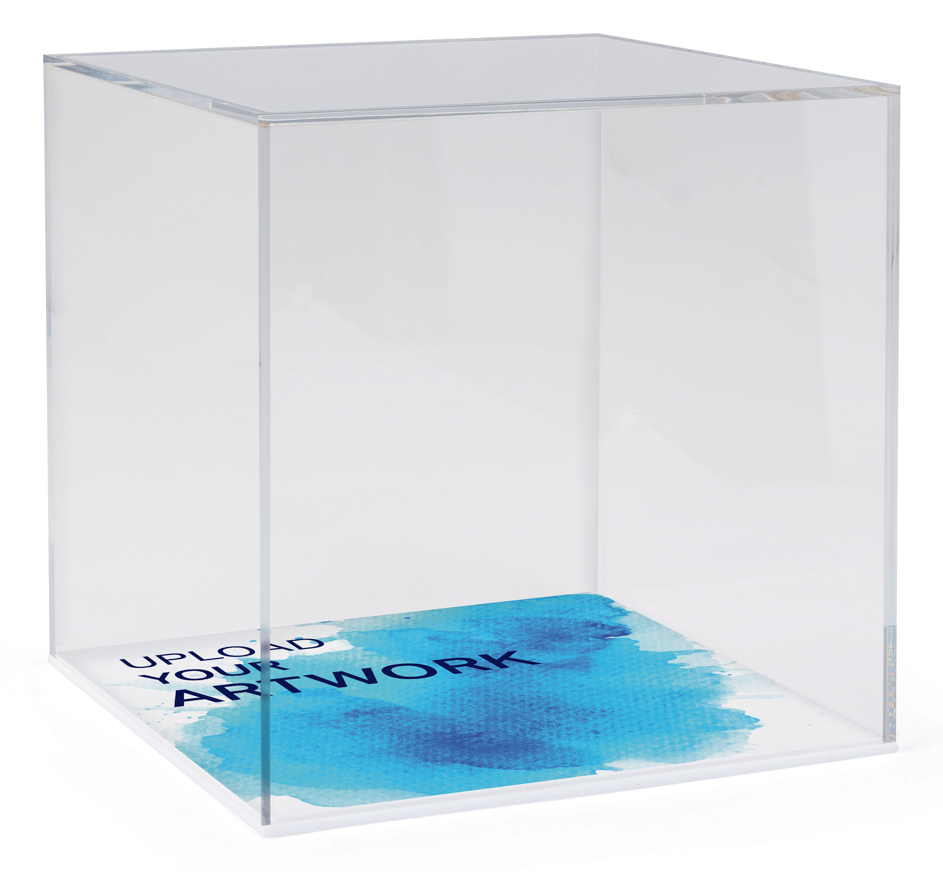 Small Clear Display Box with Printed Base | Clear Acrylic Top | Displays2Go