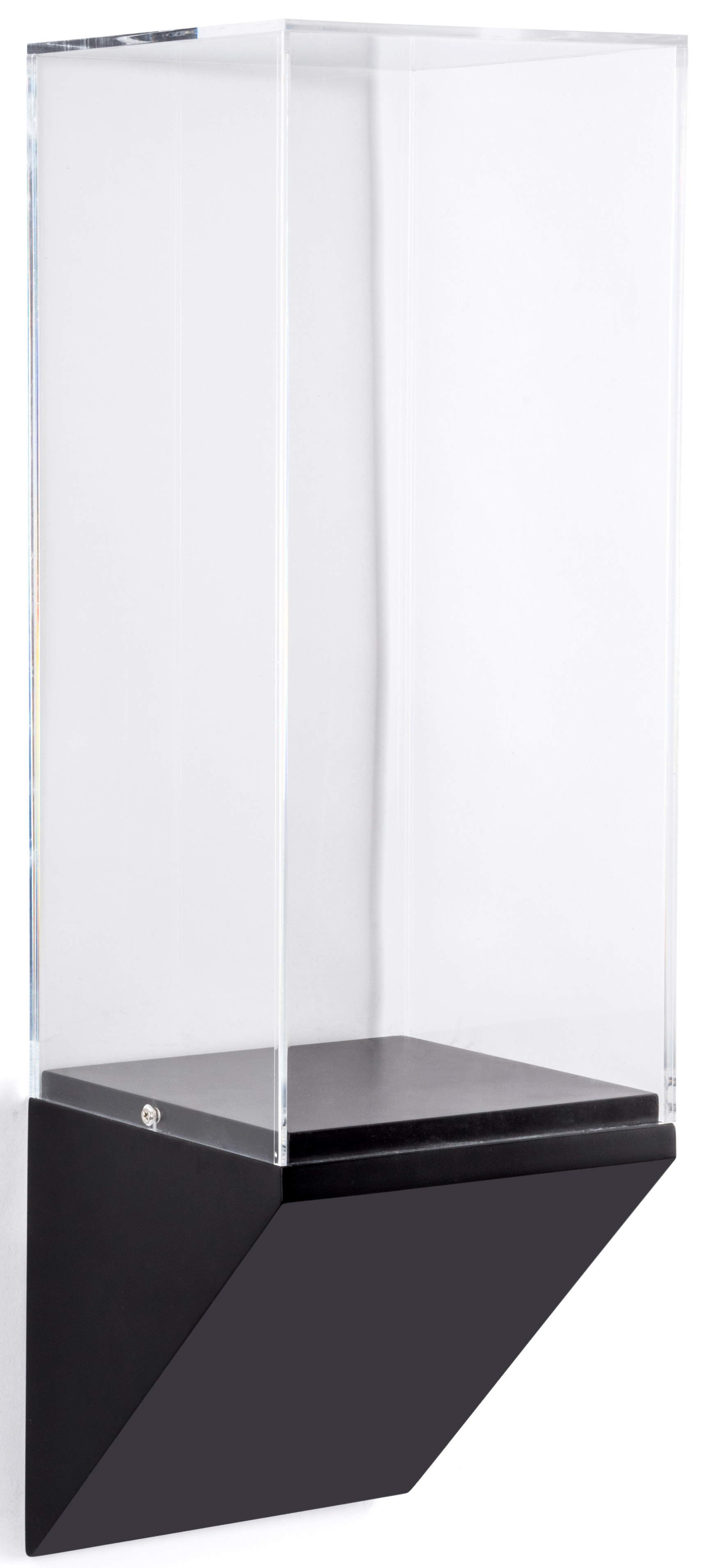 Wedge Pedestal Gallery Wall Display | Black MDF Tapered Base | Displays2Go