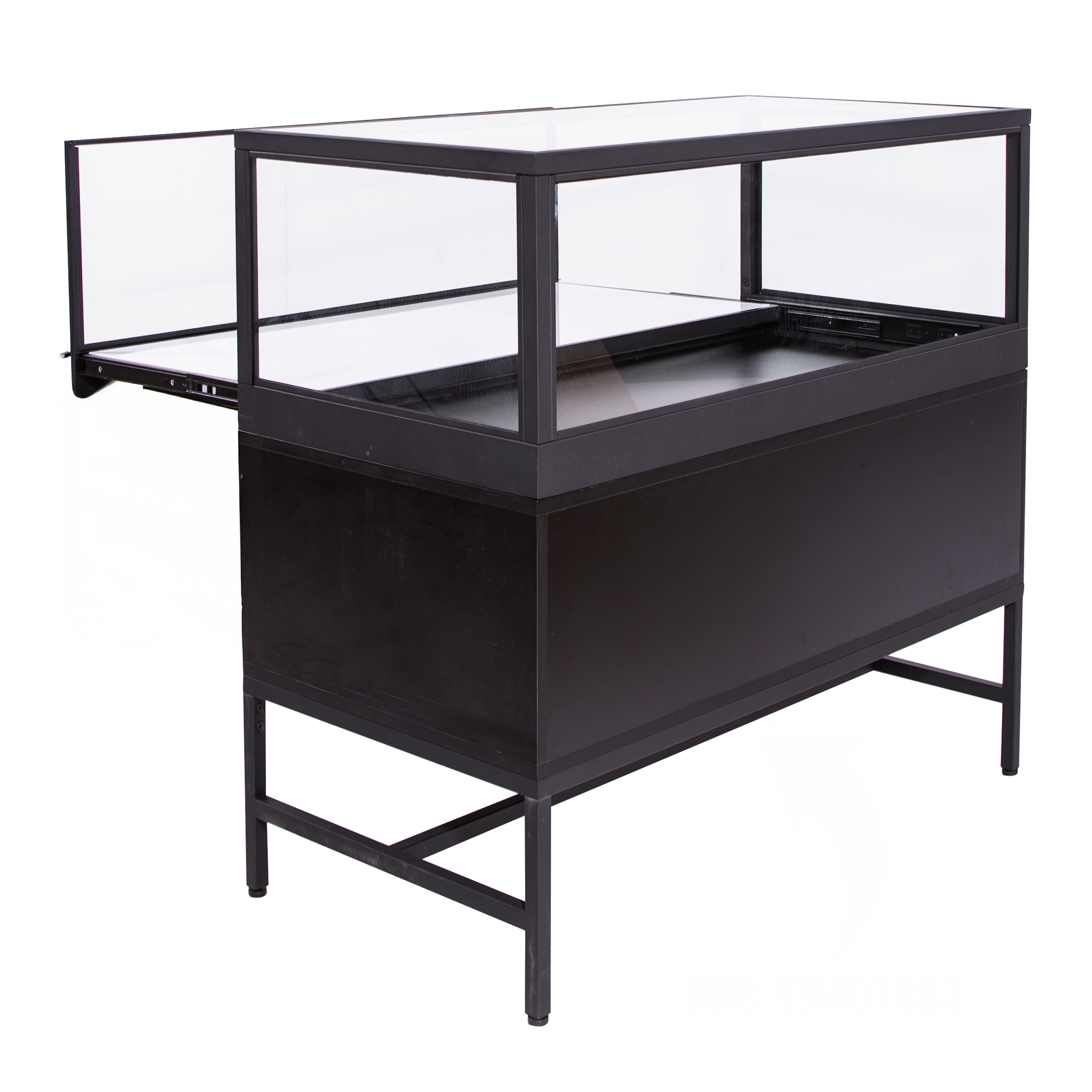 Glass Showcase Display Cabinet | Four Storage Drawers | Displays2Go