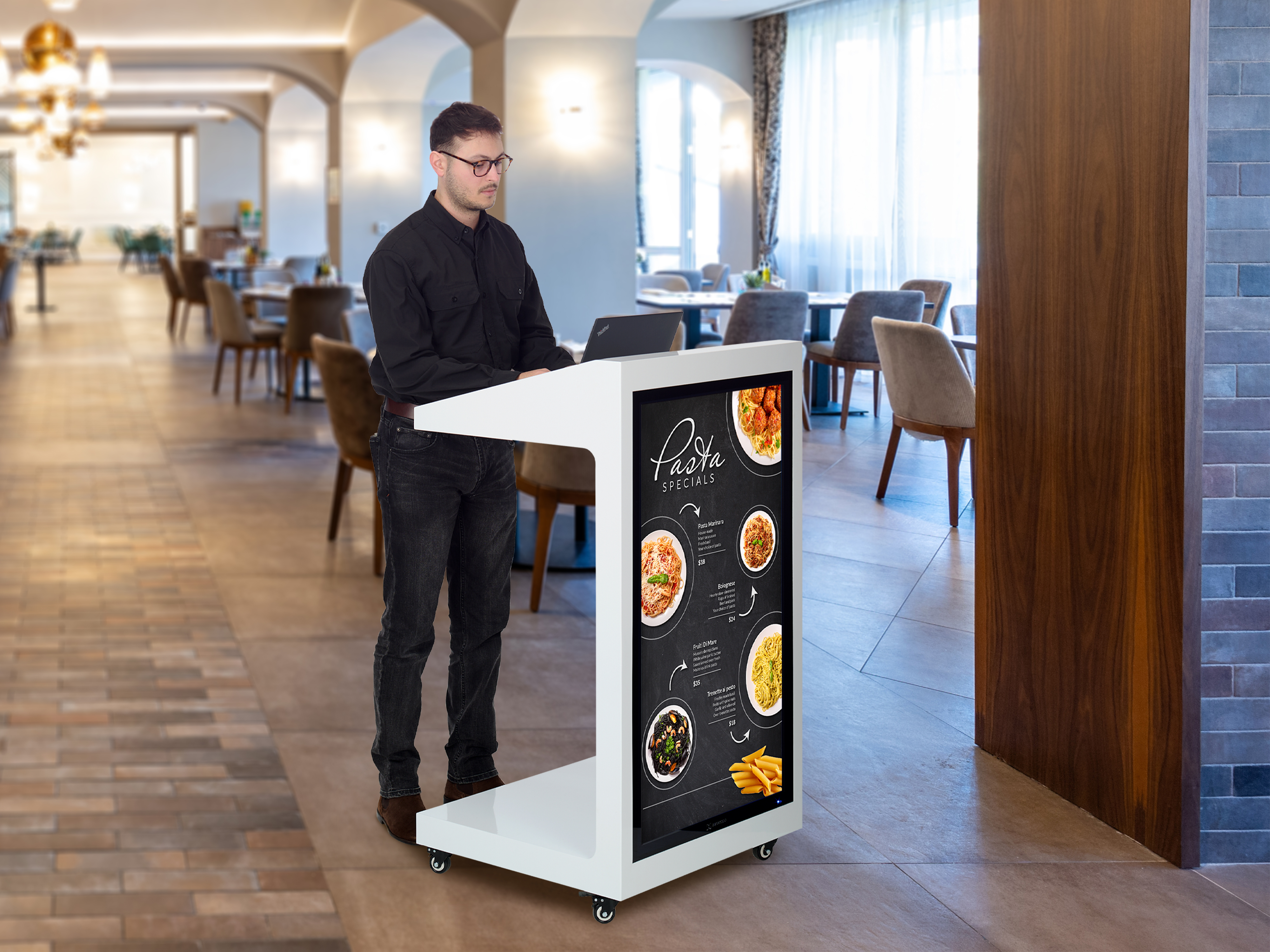 Checkout Stand with Digital Display | Shop Digital Signage | Displays2Go