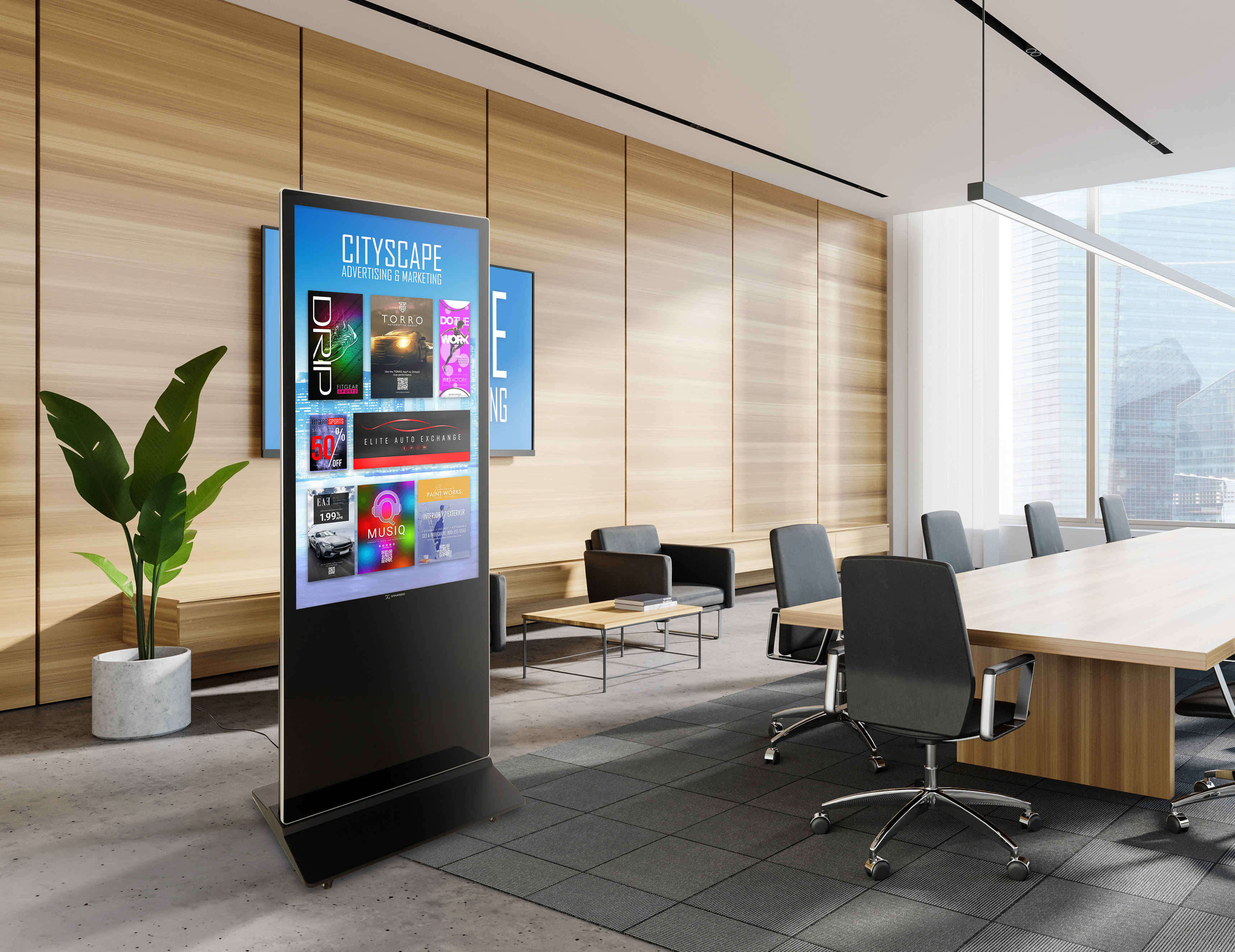 Digital Display Advertising Floor Stand | Android OS | Displays2Go