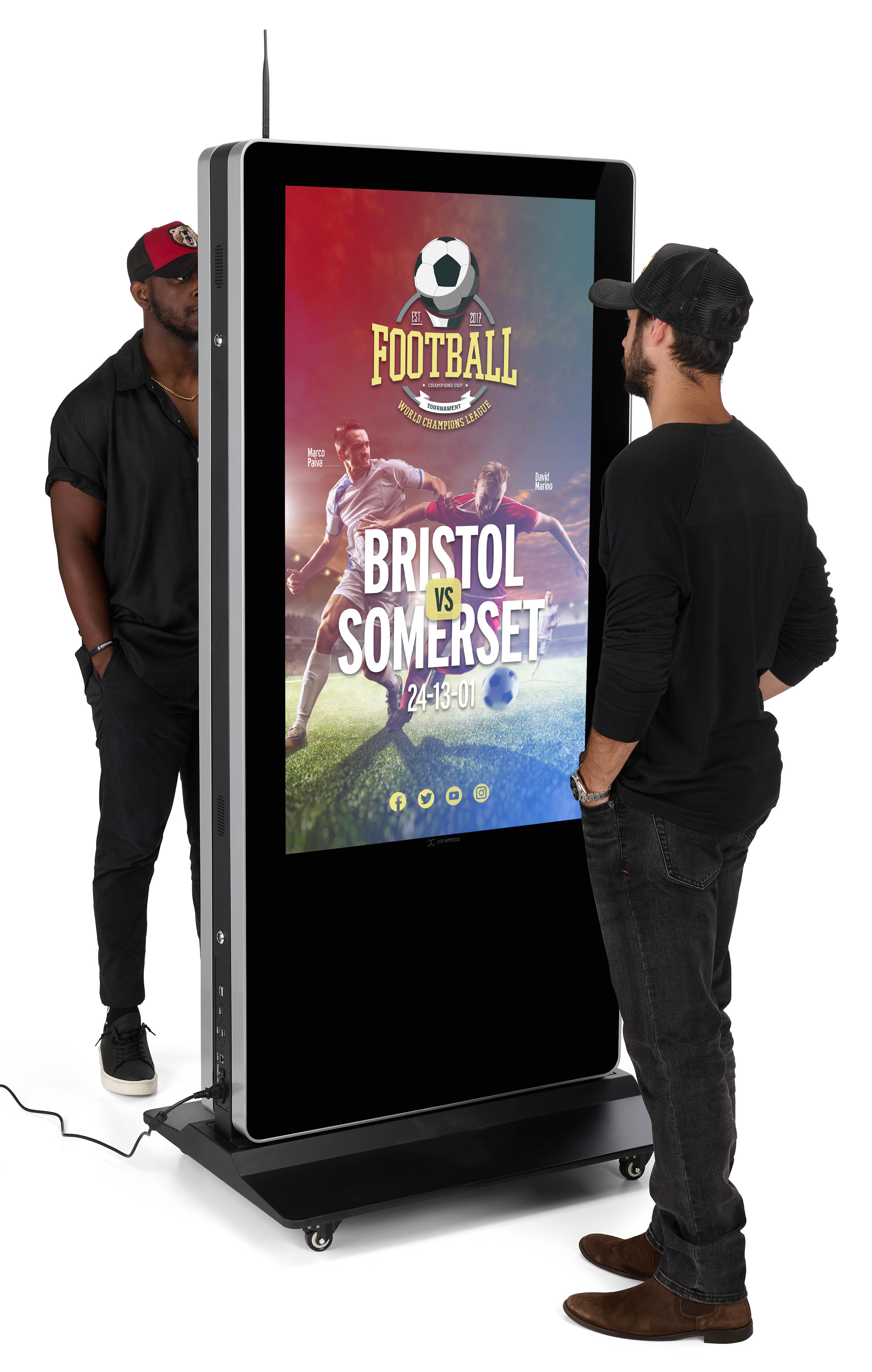 Double-Sided Digital Non-Touch Display | WiFi Displays | Displays2Go
